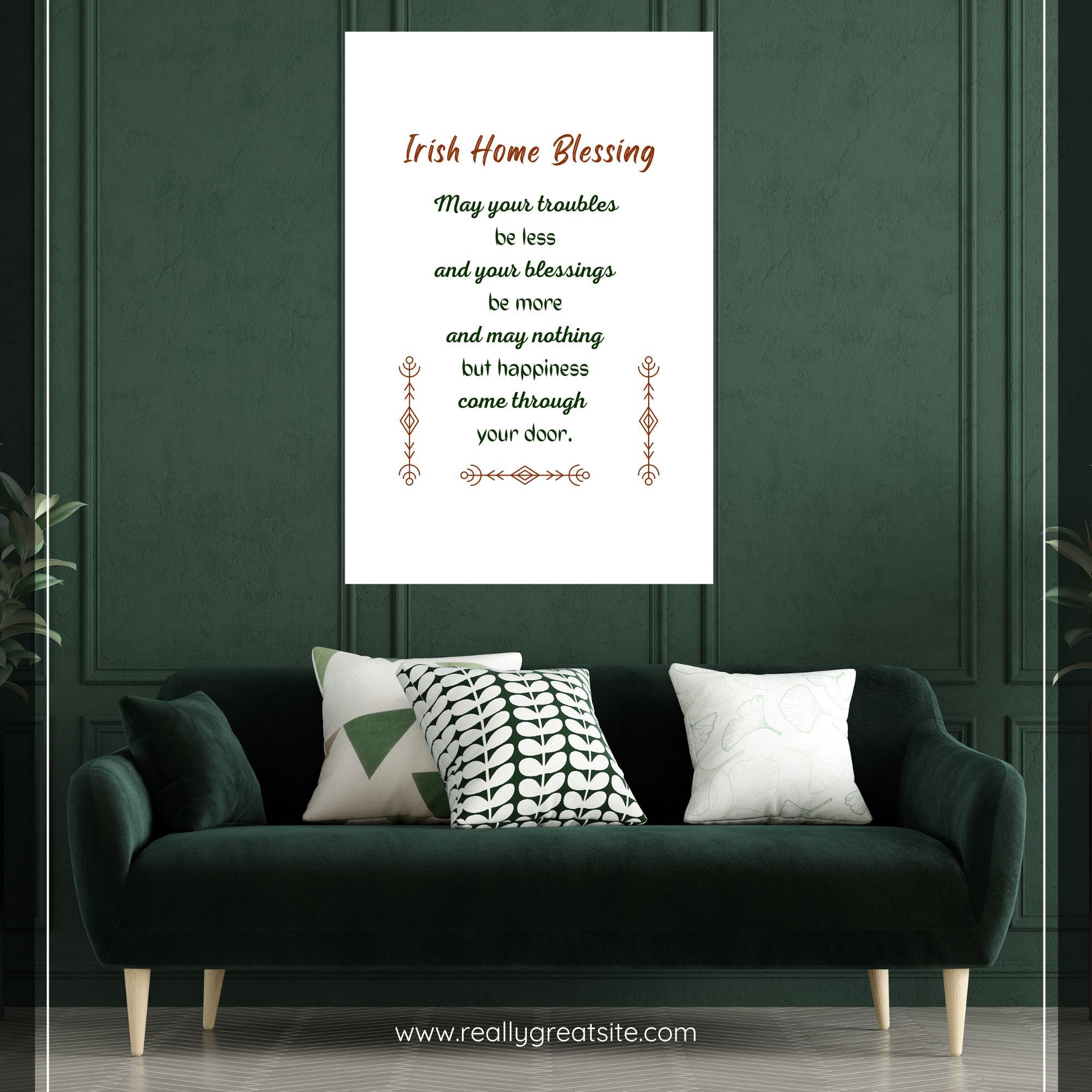 Irish Home Blessing, Printable Wall Art, Seasonal Wall Art ...