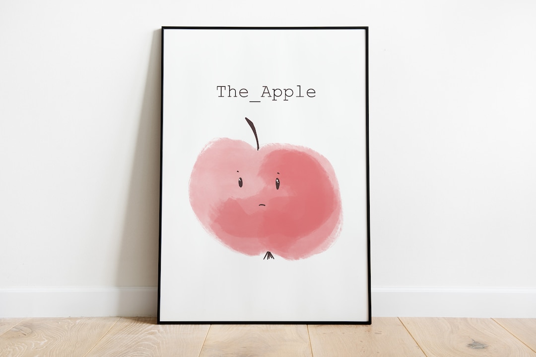 The Apple Digital Poster - Etsy