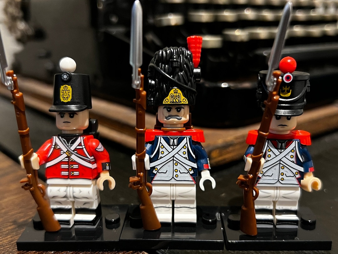 Custom Lego Napoleonic Soldiers French British Fusiliers, Old Guard ...