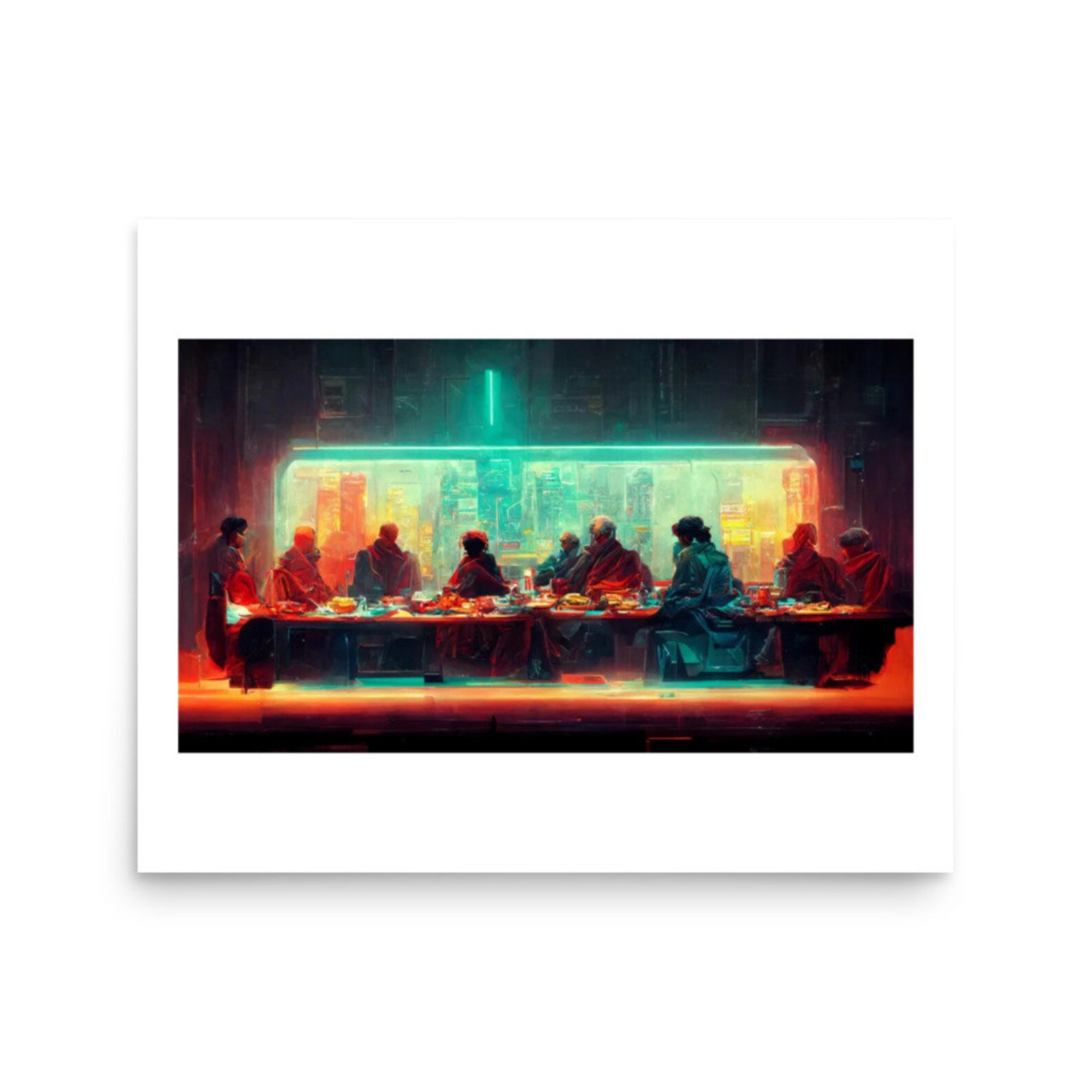 Cyberpunk Last Supper AI Generated Artwork - Etsy
