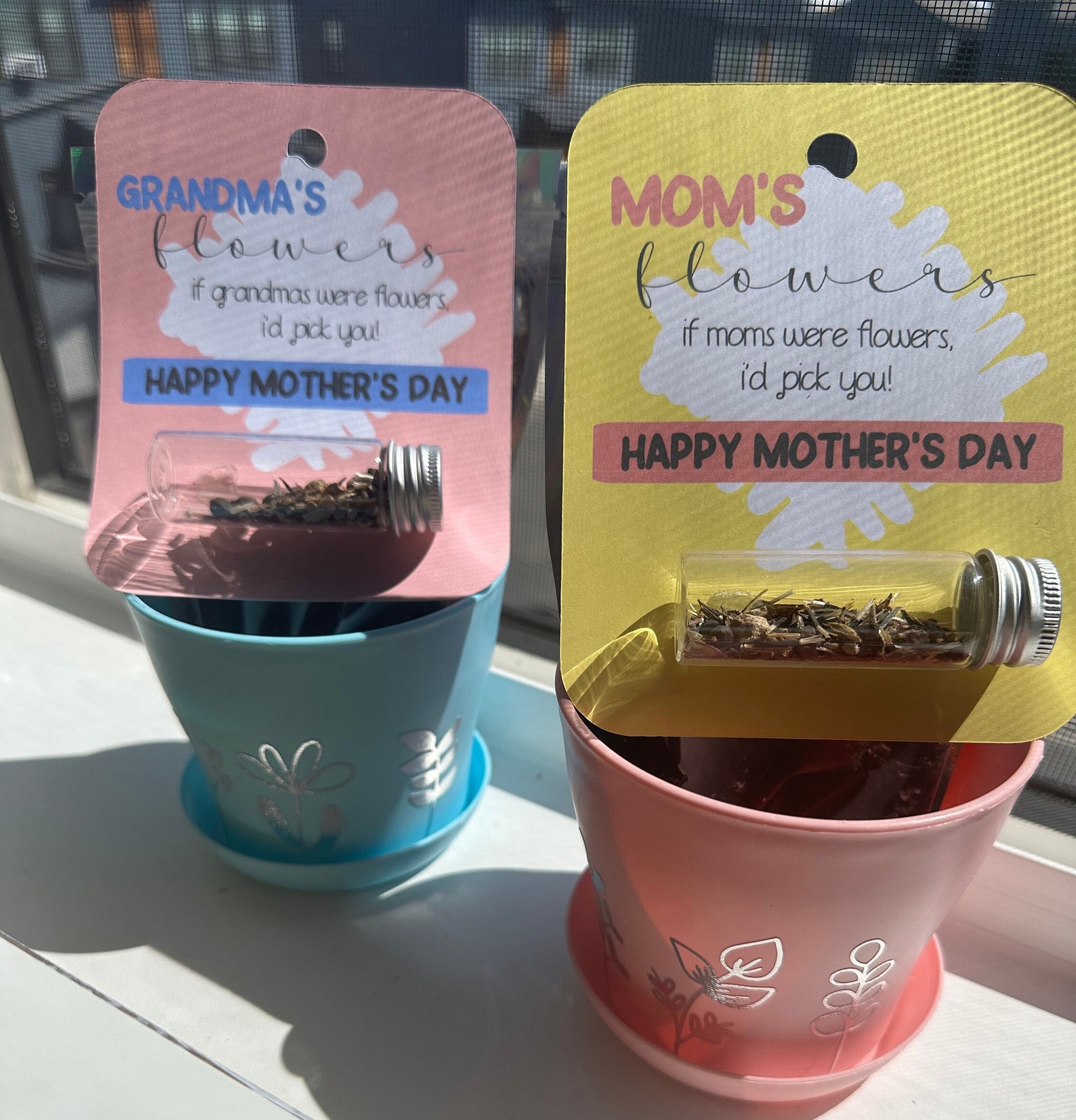 Mother’s Day Flower Pots-flower Seeds and Soil Included - Etsy