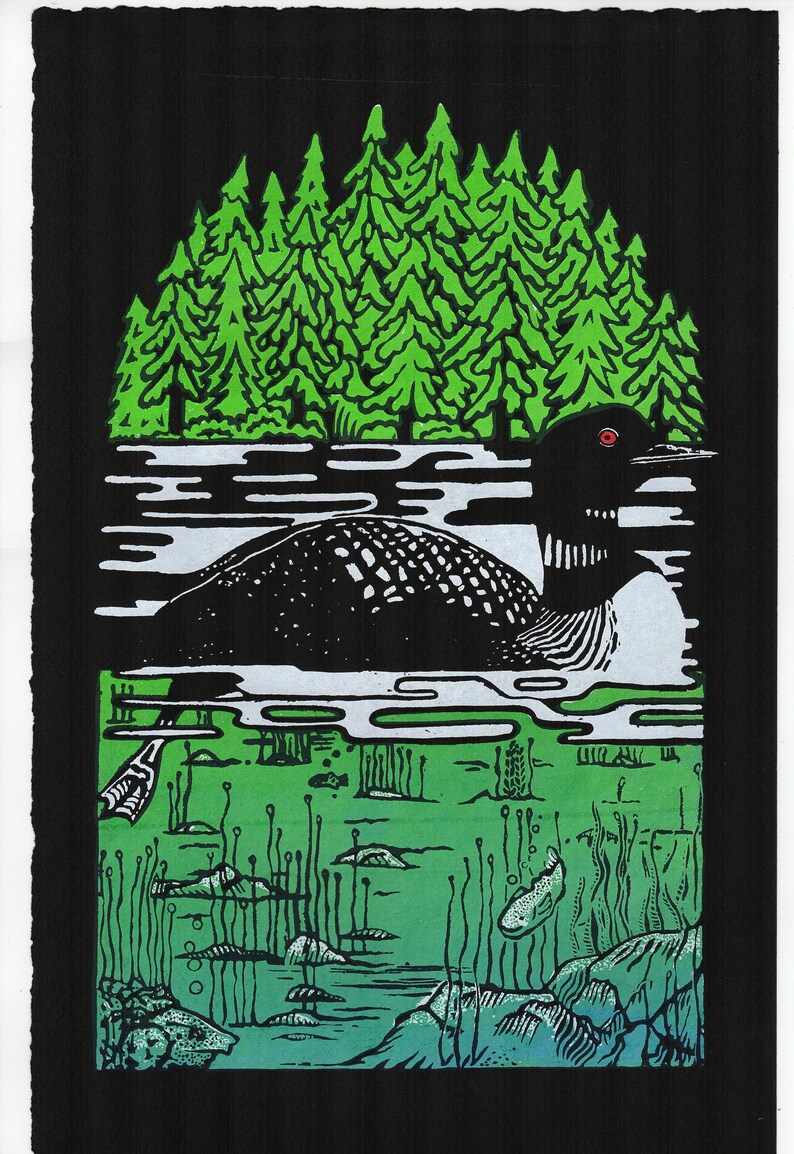 Loon Poster Screenprint - Etsy