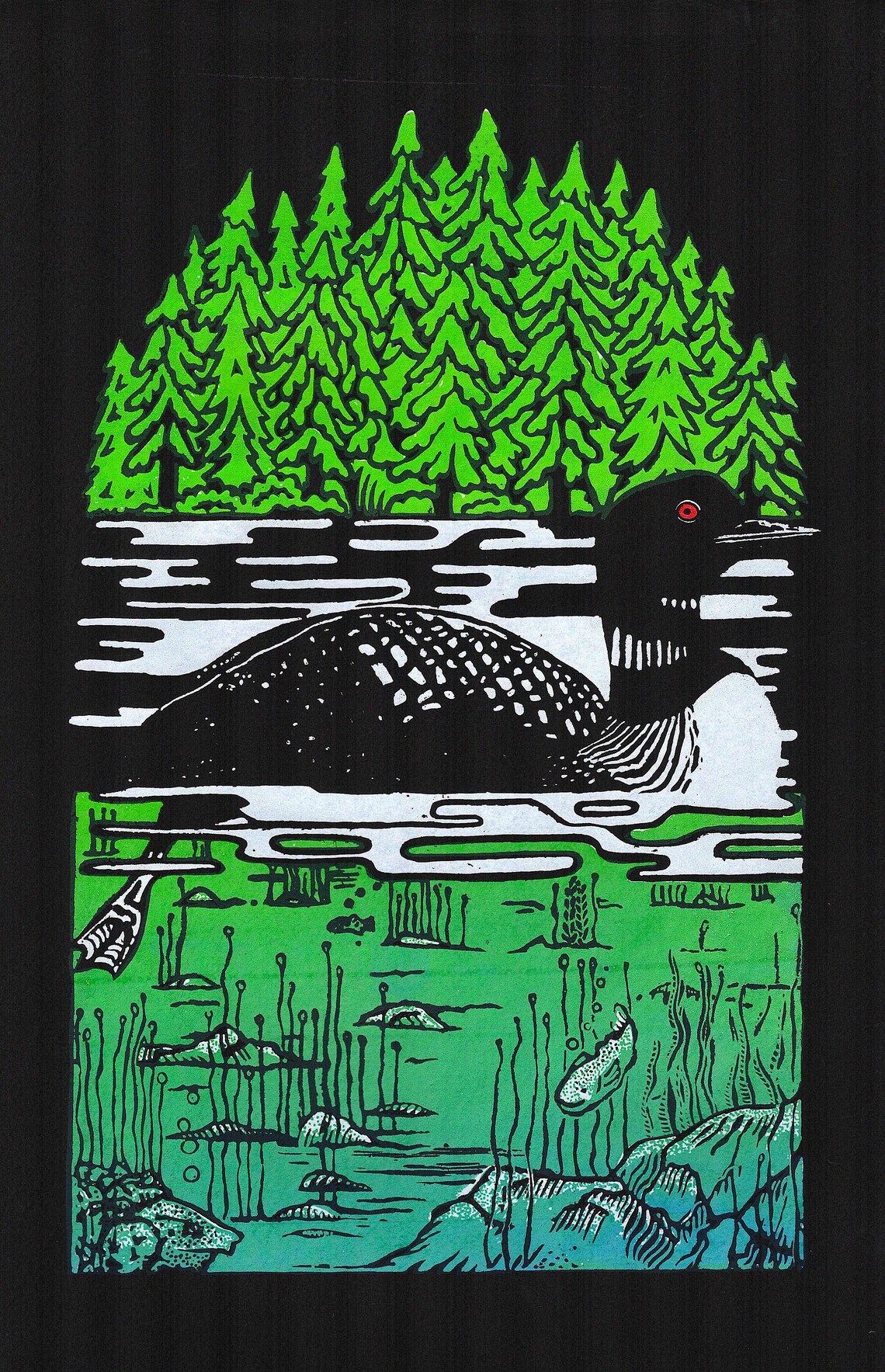 Loon Poster Screenprint - Etsy