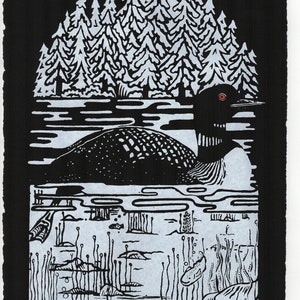 Loon Poster Screenprint - Etsy
