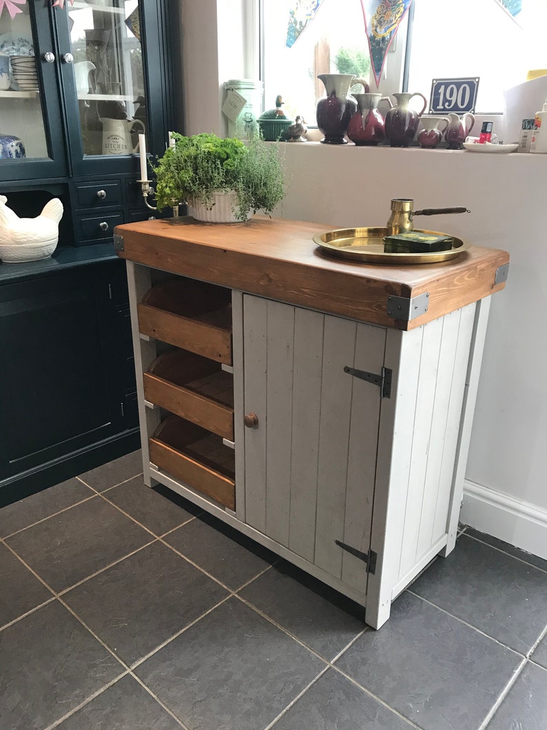 Hand Crafted Butchers Block Style Kitchen Island - Etsy UK