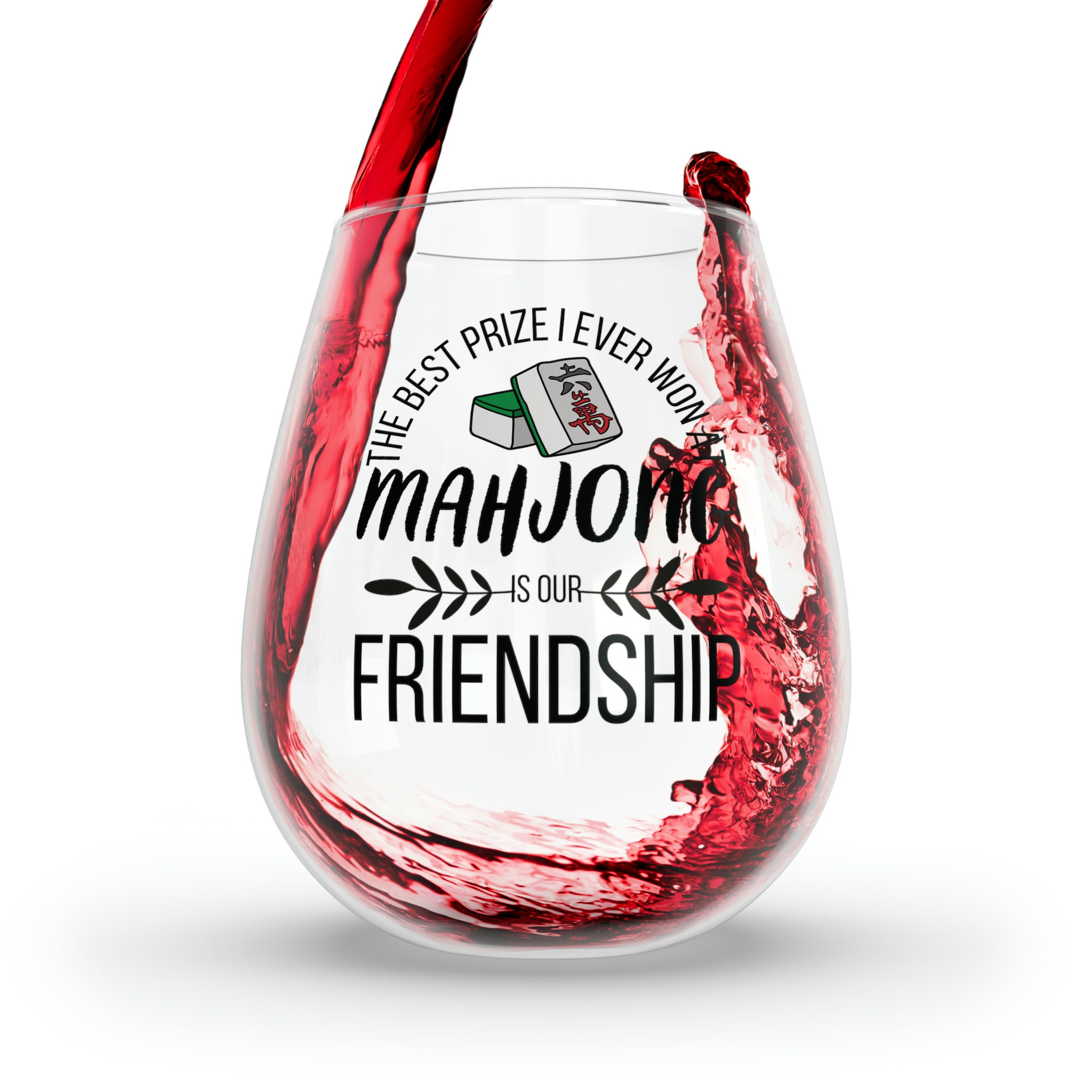 Mahjong Friendship Wine Tumbler Best Prize Ever Mah Jong Friends