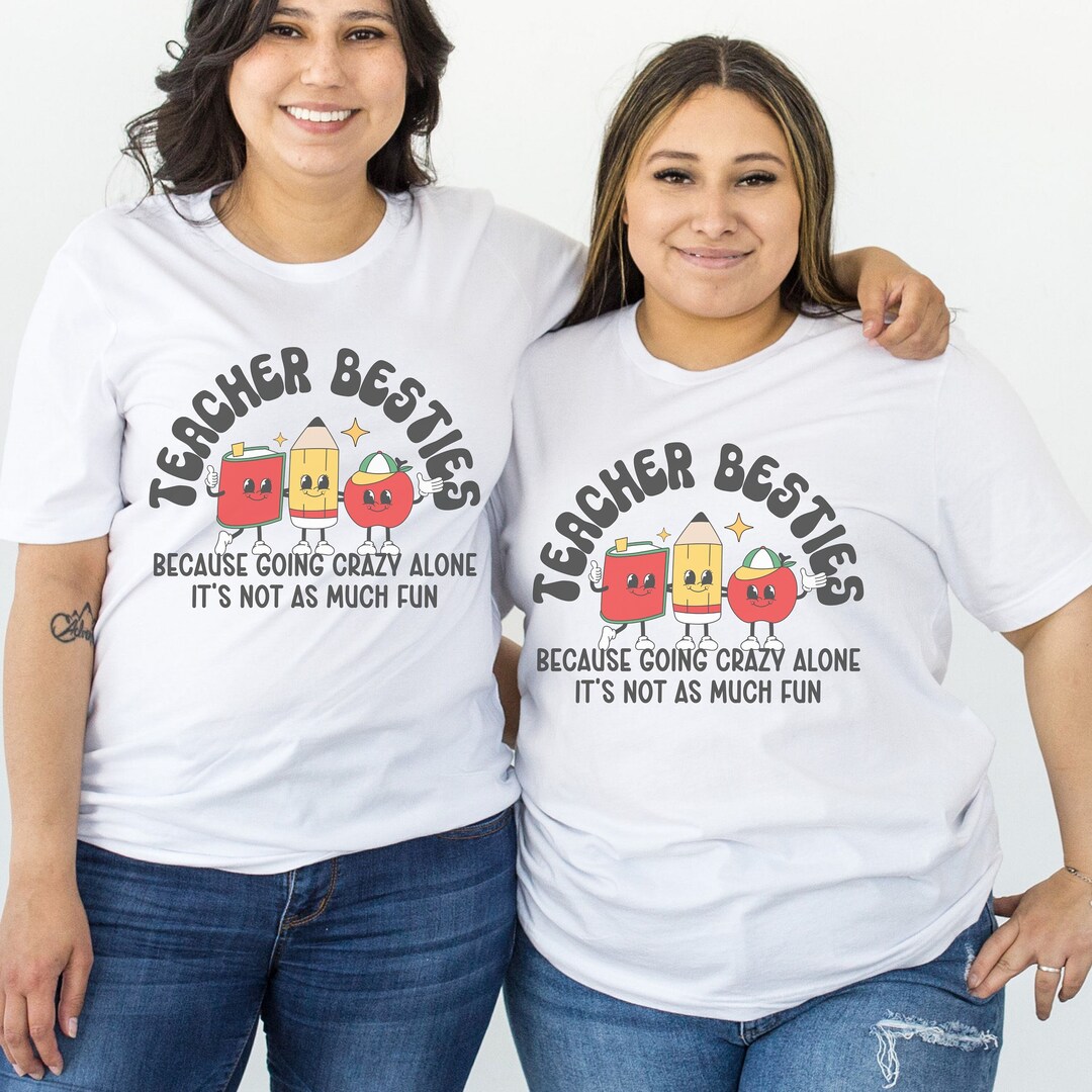 Teacher Besties T-shirt Retro, School Supply Mascots Shirt, Funny ...