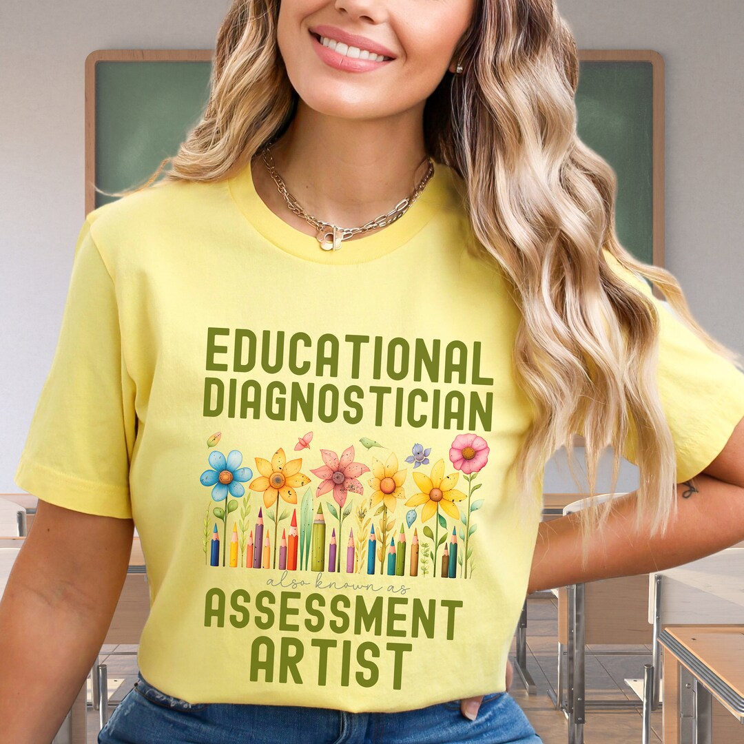 Educational Diagnostician T-shirt: Floral Pencil Design, Assessment ...