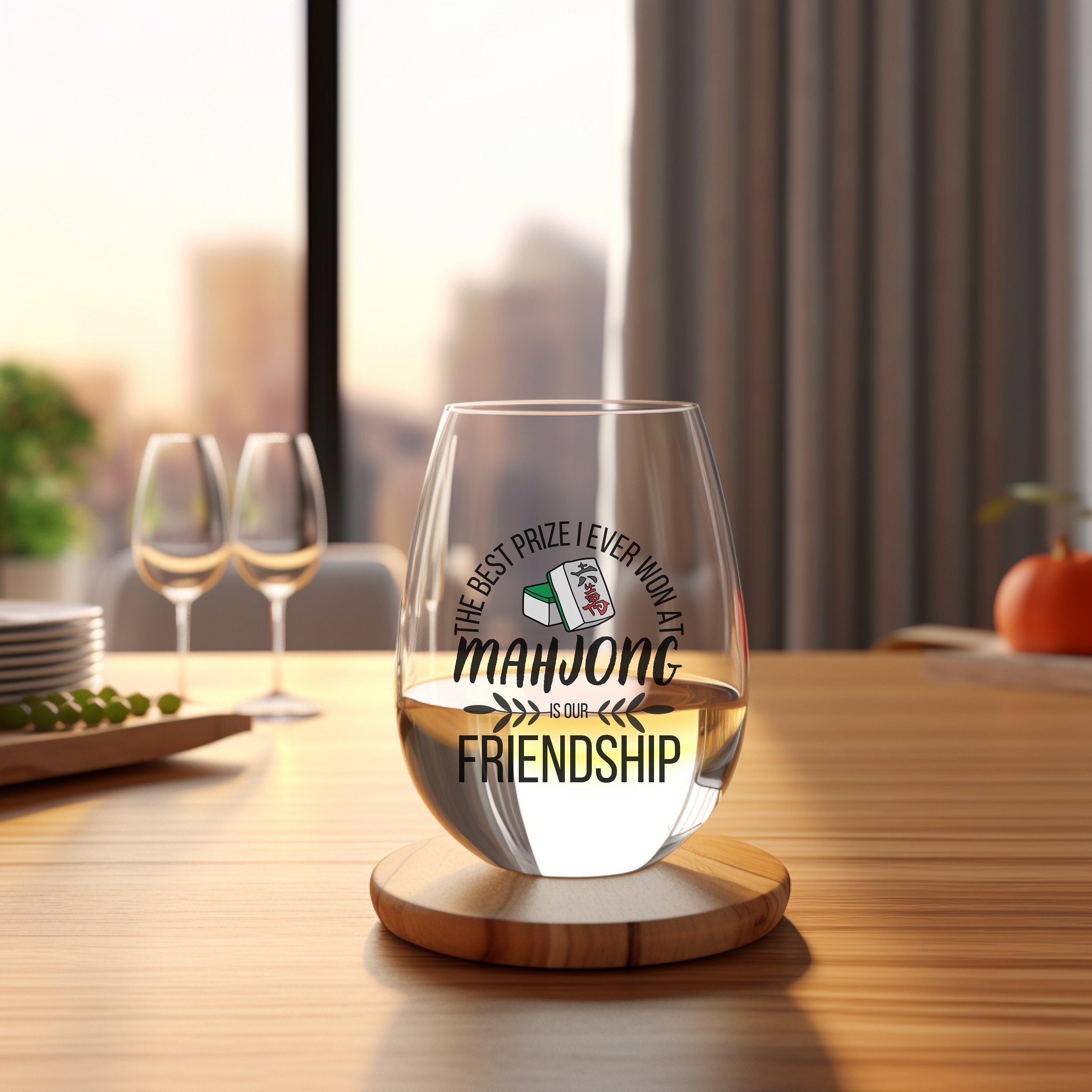 Mahjong Friendship Wine Tumbler Best Prize Ever Mah Jong Friends