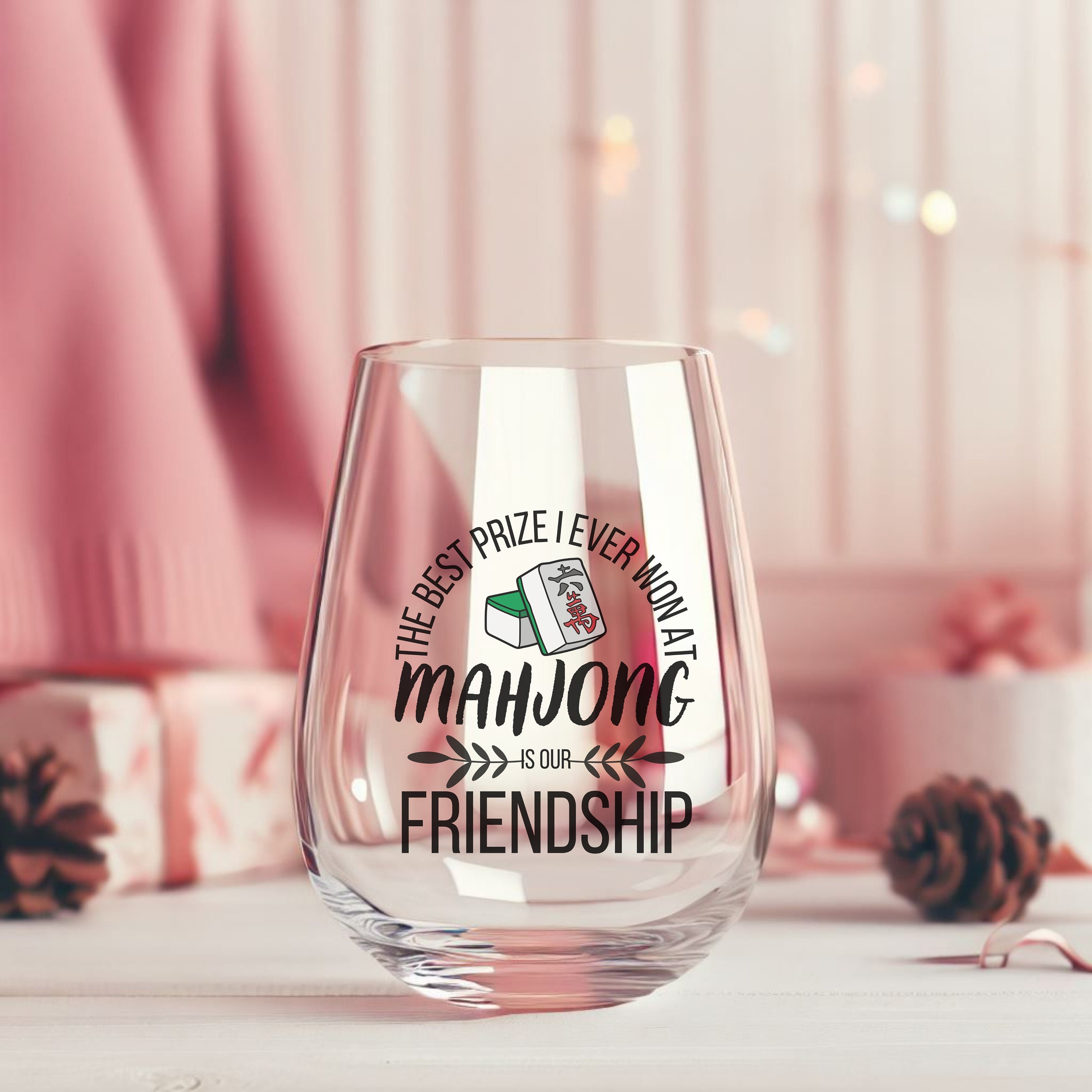 Mahjong Friendship Wine Tumbler Best Prize Ever Mah Jong Friends