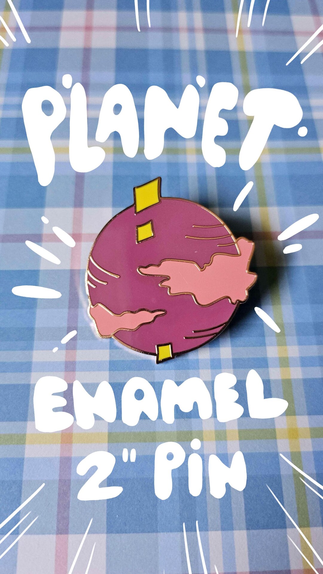 2'' Enamel Pin | Pink Planet | Gift for Space Lovers - Etsy