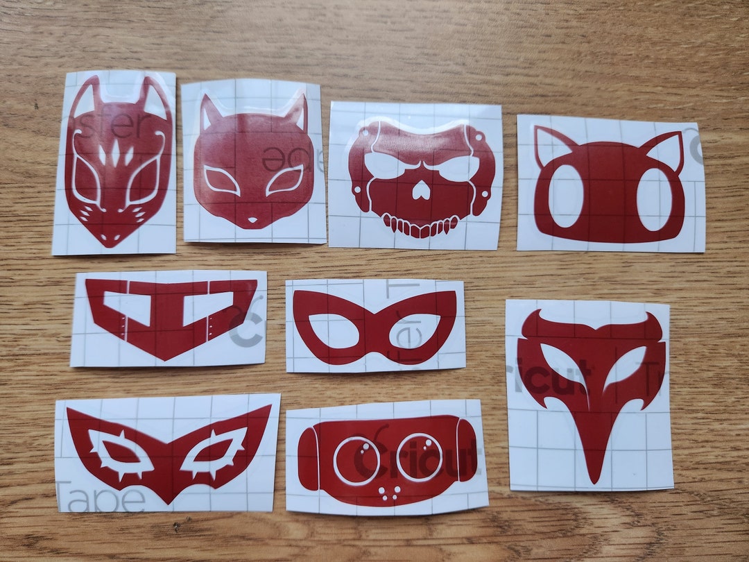 Persona 5 Character Mask Decals - Etsy