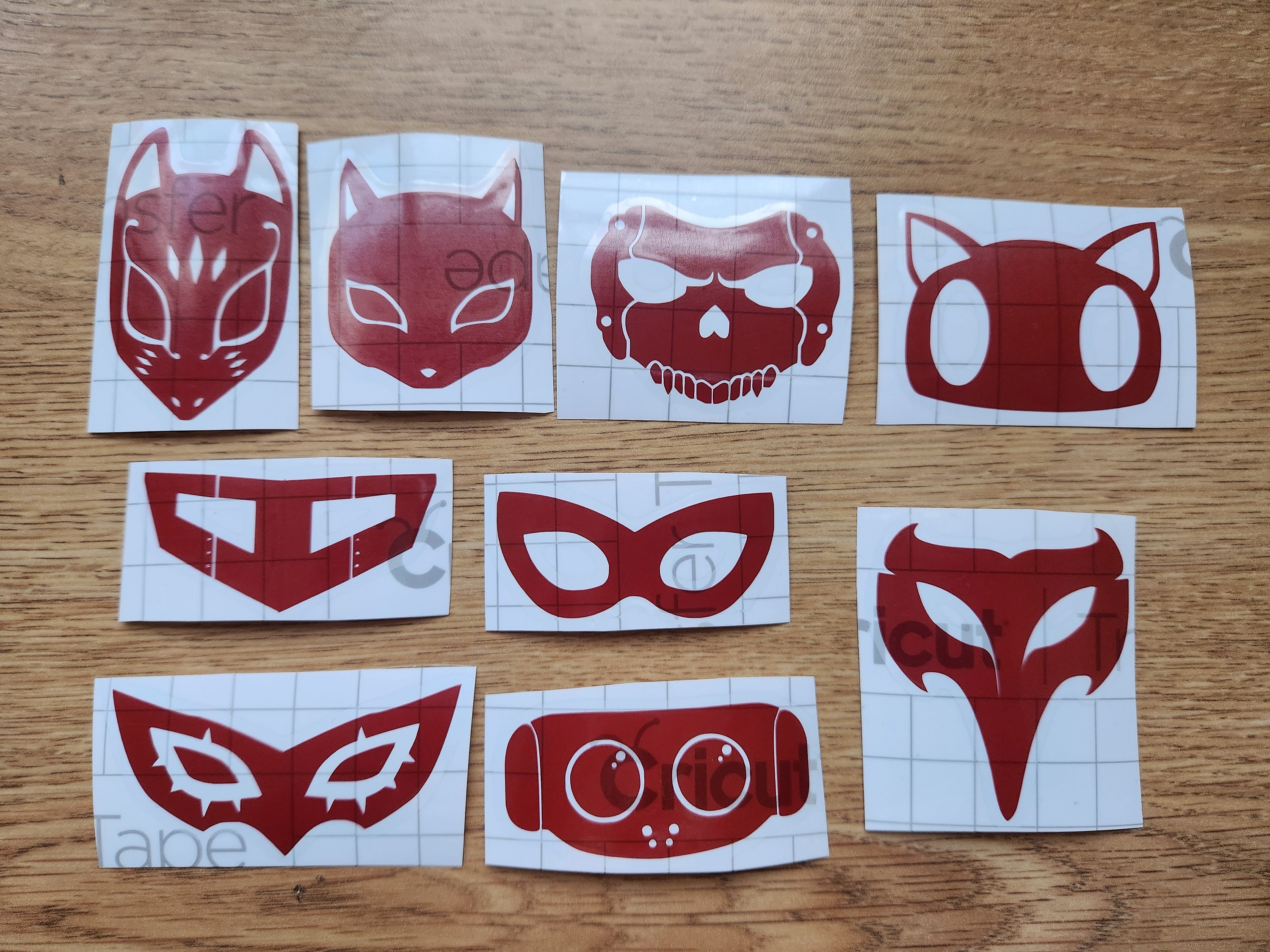 Persona 5 Character Mask Decals - Etsy
