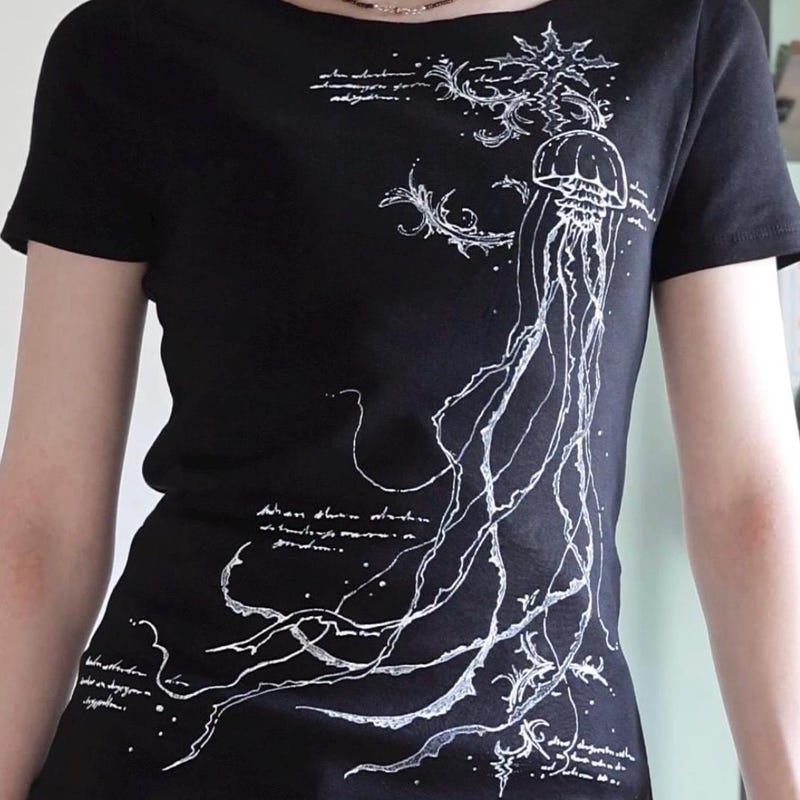 Top With Jellyfish - Etsy UK