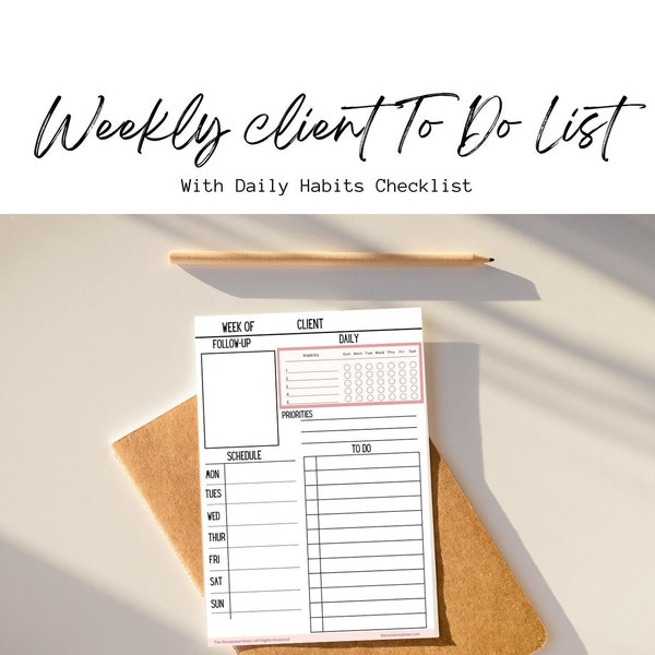 Client to Do List - Etsy