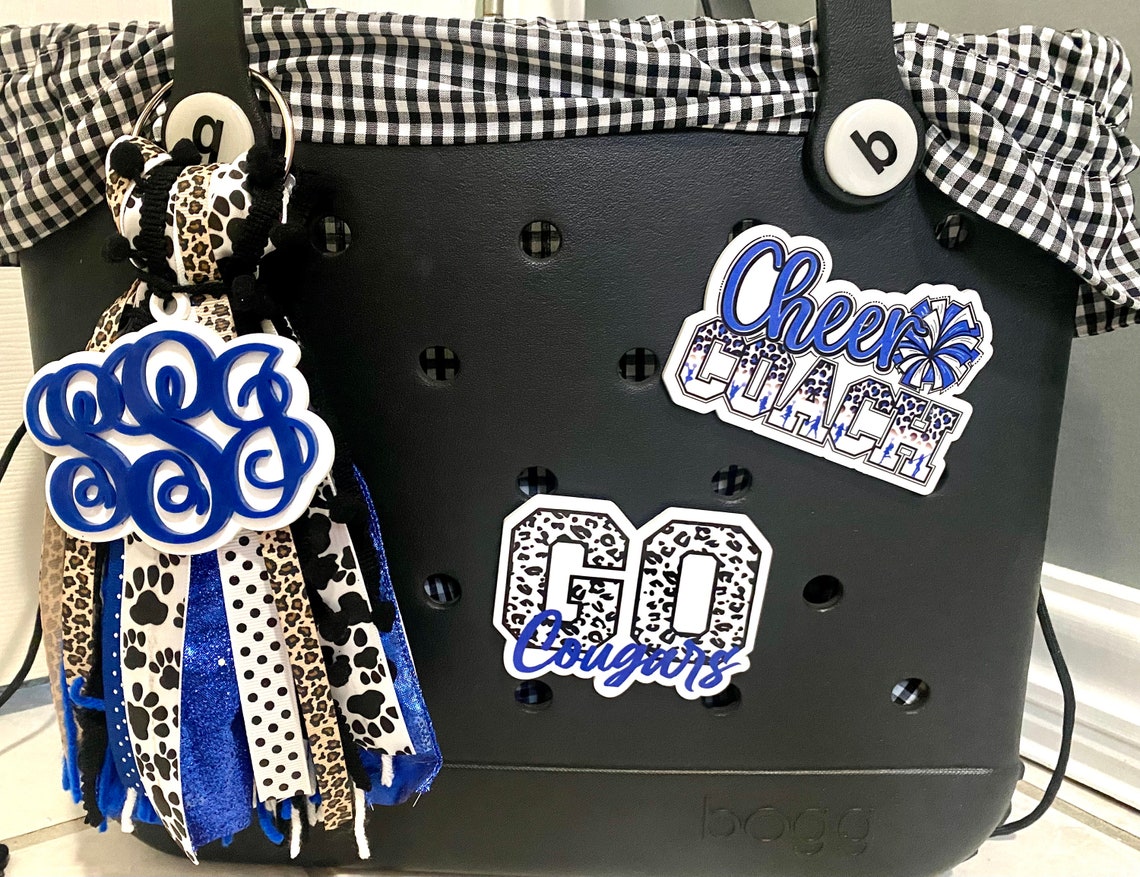 Monogram Acrylic Bag Tag: Initial Charm With Tassel - Etsy