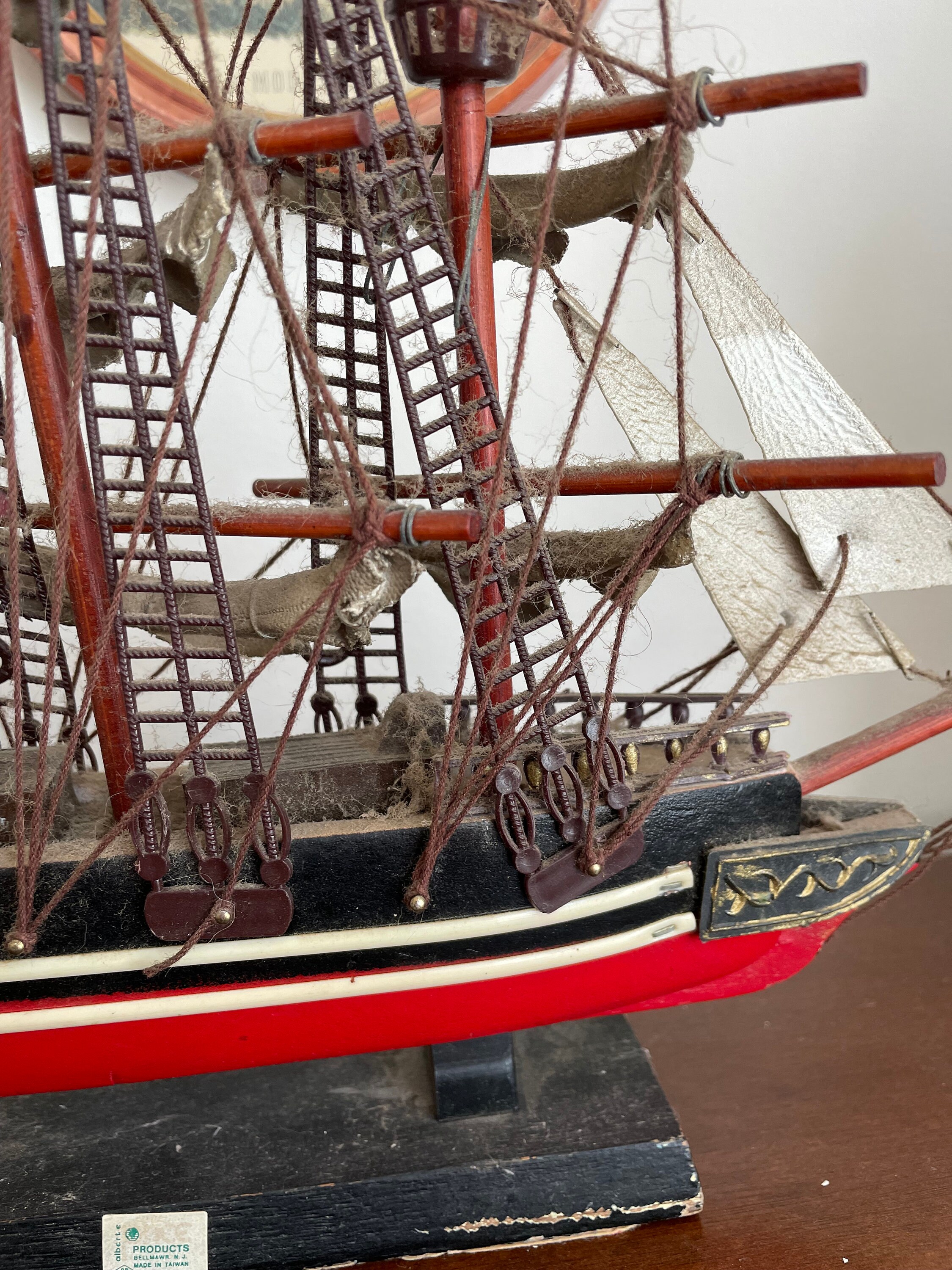 Vintage flying Cloud Wood Boat Model - Etsy