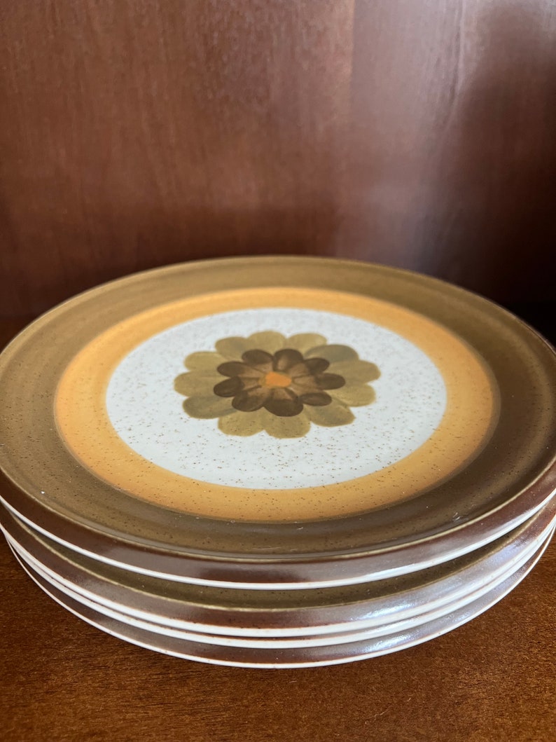 Vintage 1970s Dish Set Premiere Durastone Spice, 70s Floral Kitchenware ...