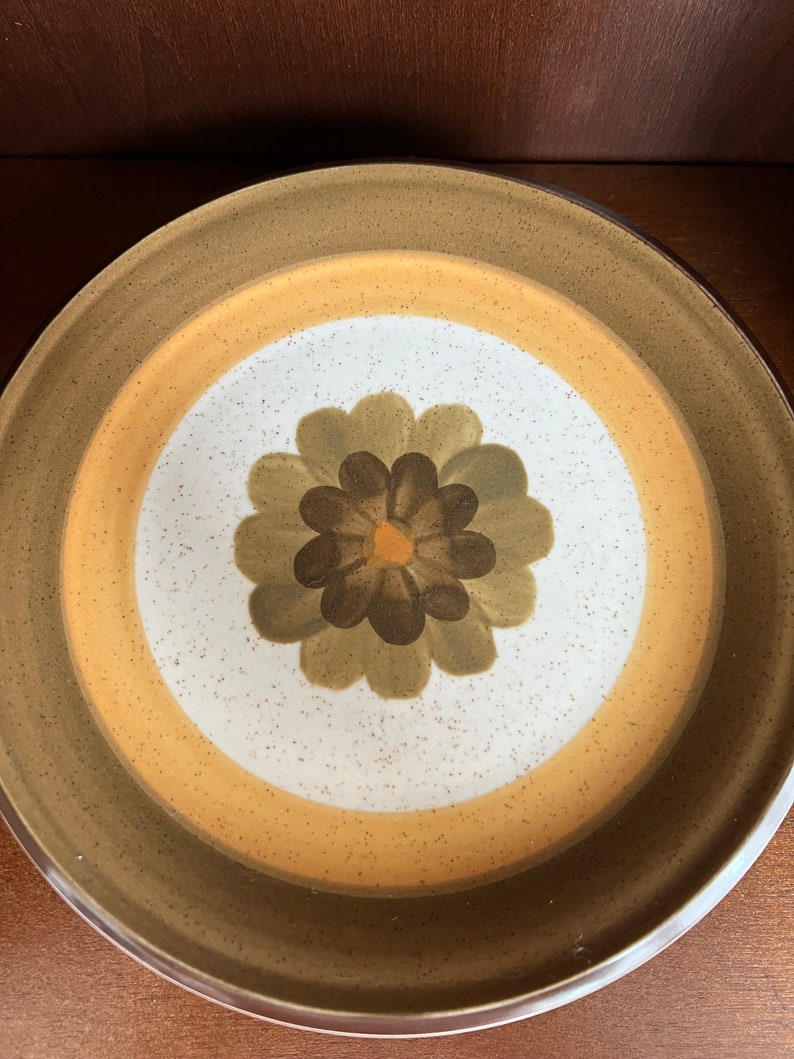 Vintage 1970s Dish Set Premiere Durastone Spice, 70s Floral Kitchenware ...