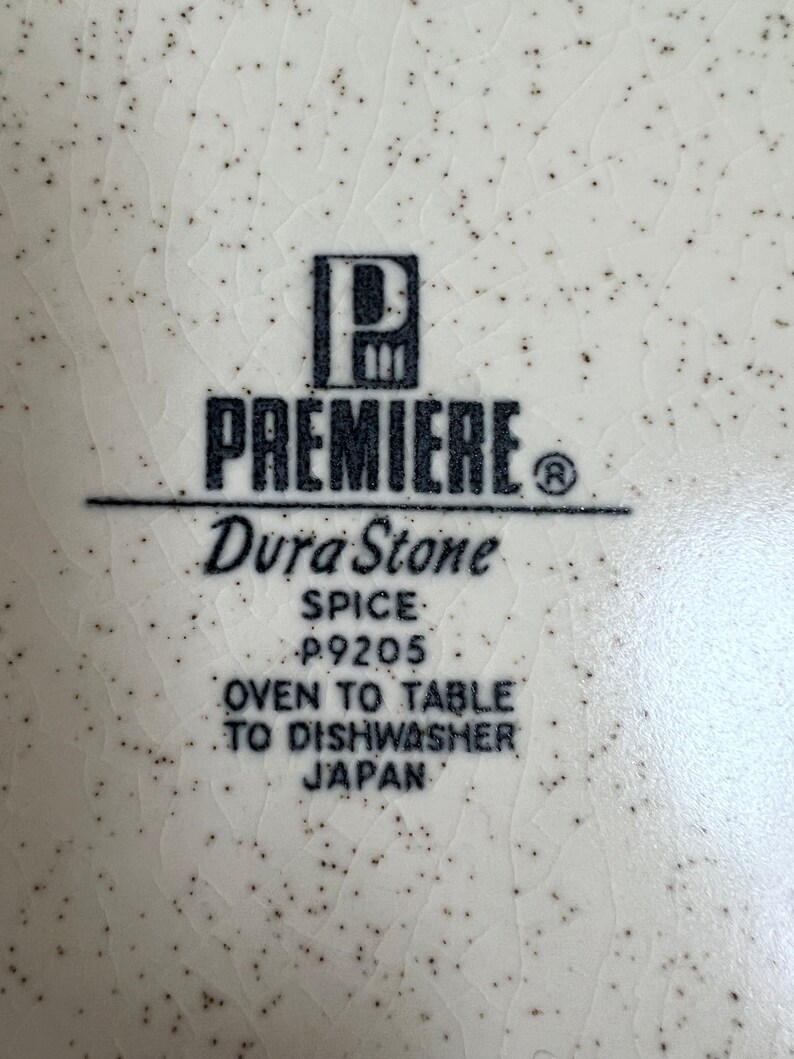 Vintage 1970s Dish Set Premiere Durastone Spice, 70s Floral Kitchenware ...