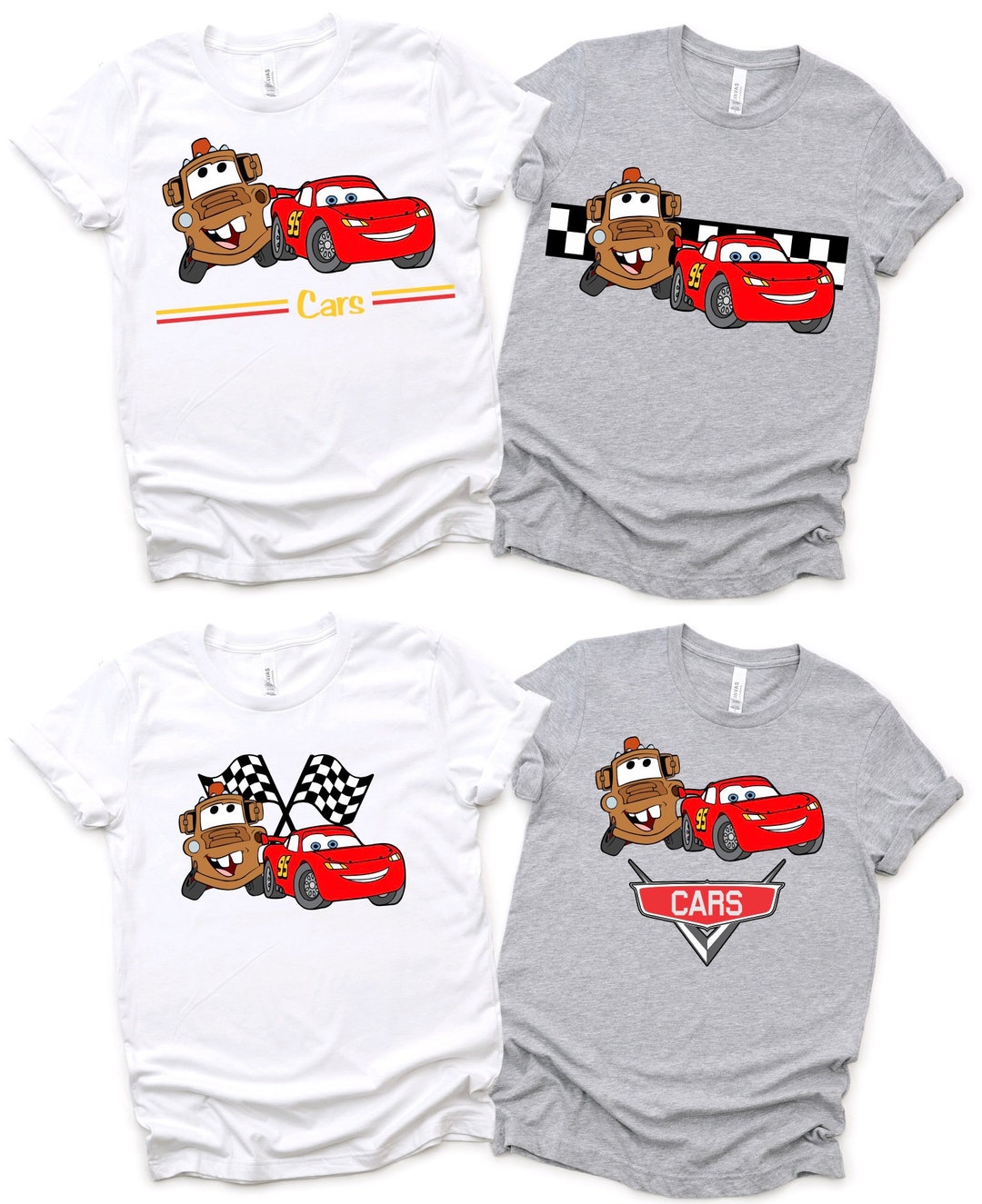 Cars Lightning Mcqueen Mater Custom Shirts Cars - Etsy