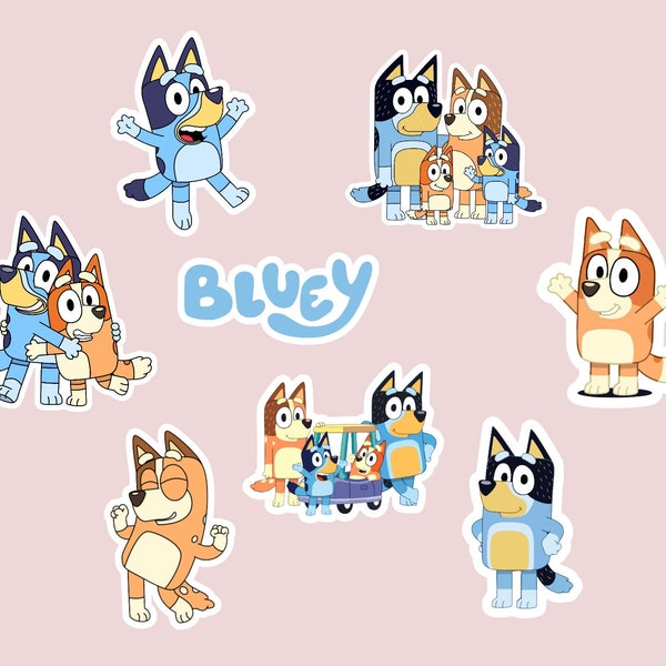 Bluey Stickers - Etsy