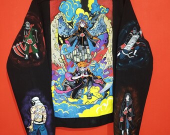 Custom Denim Jacket With Anime, Hand Painted Personalized Jean Jacket ...