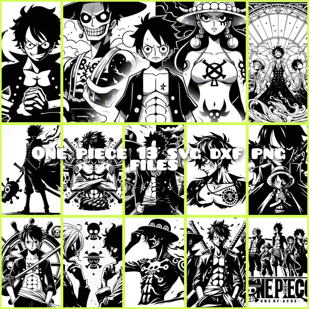 Anime One Piece Svg Engraving Print Files 13 - Etsy New Zealand