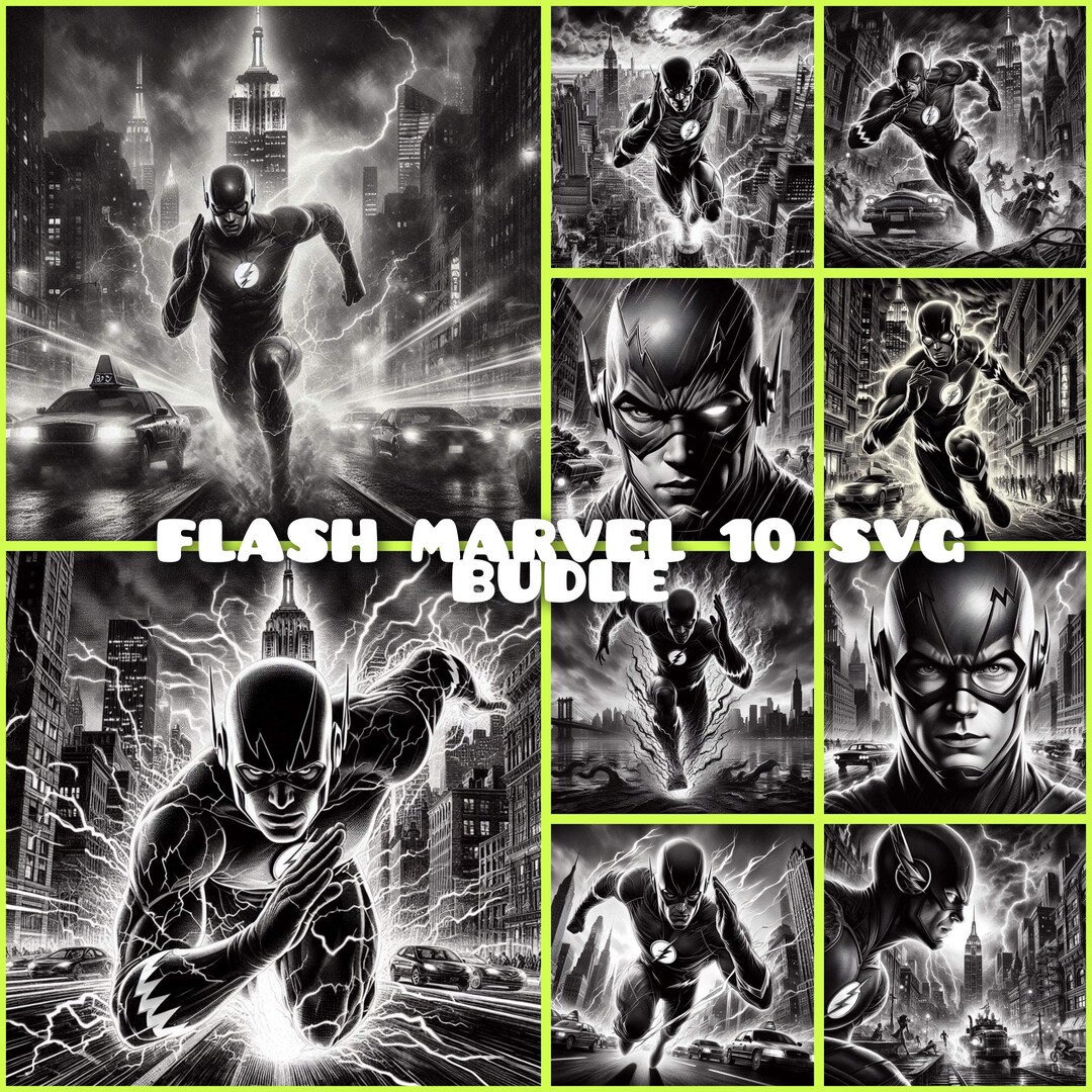 Flash Marvel Engraving Pack Svg 10 Files - Etsy