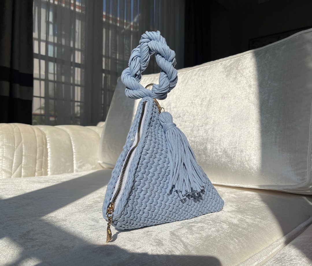 Luxury Handmade Triangle Clutch,crochet Triangle Clutch Bag Purse ...