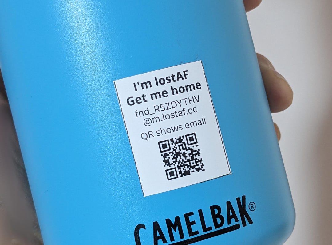 86 Lost and Found Stickers With Email-alias (for Privacy) Plus Handy QR ...