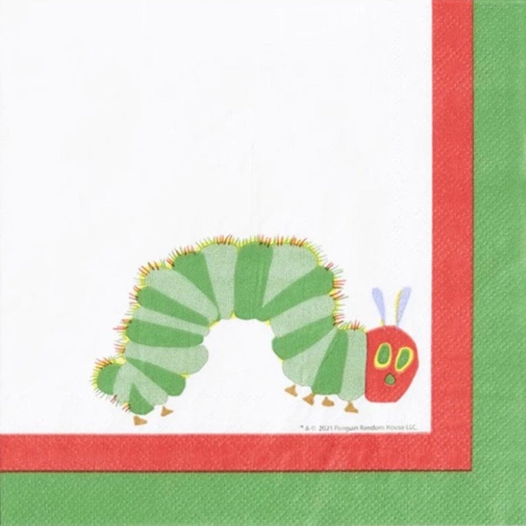The Very Hungry Caterpillar Style Decoupage Napkins. Set of 4 Napkins ...