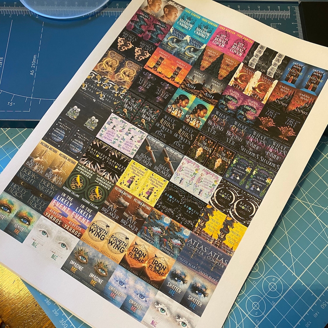 100 Popular Fictional Digital Download Set of Miniature Book Covers ...