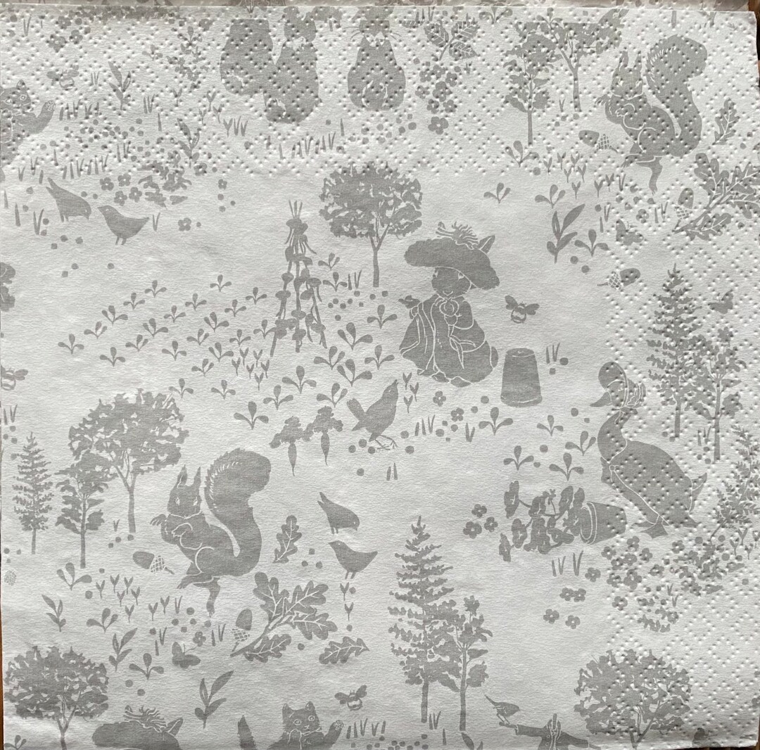 Beatrix Potter Peter Rabbit Classic Grey Style Decoupage - Etsy