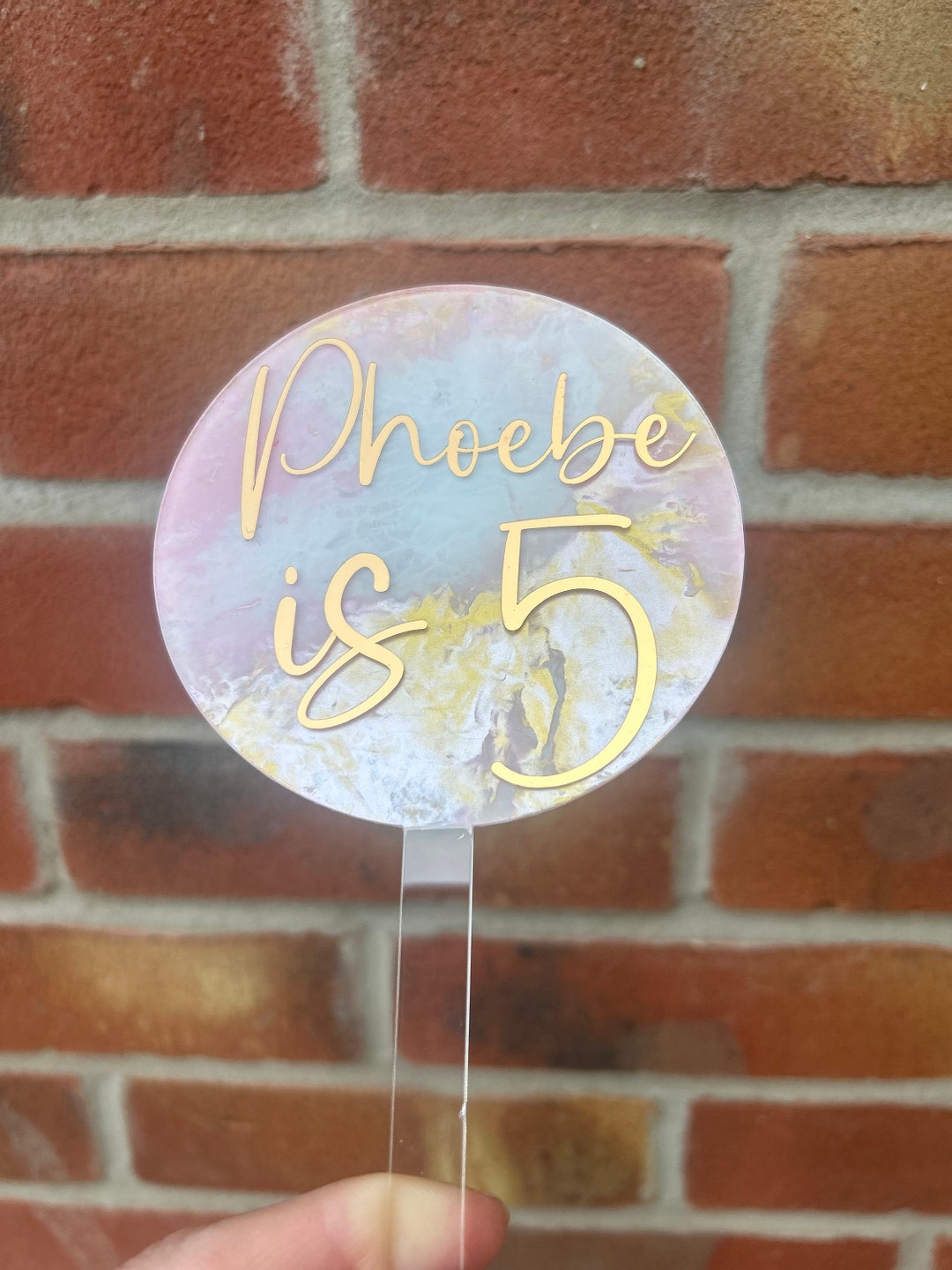 Acrylic Cake Topper Cake Topper Painted Cake Topper - Etsy