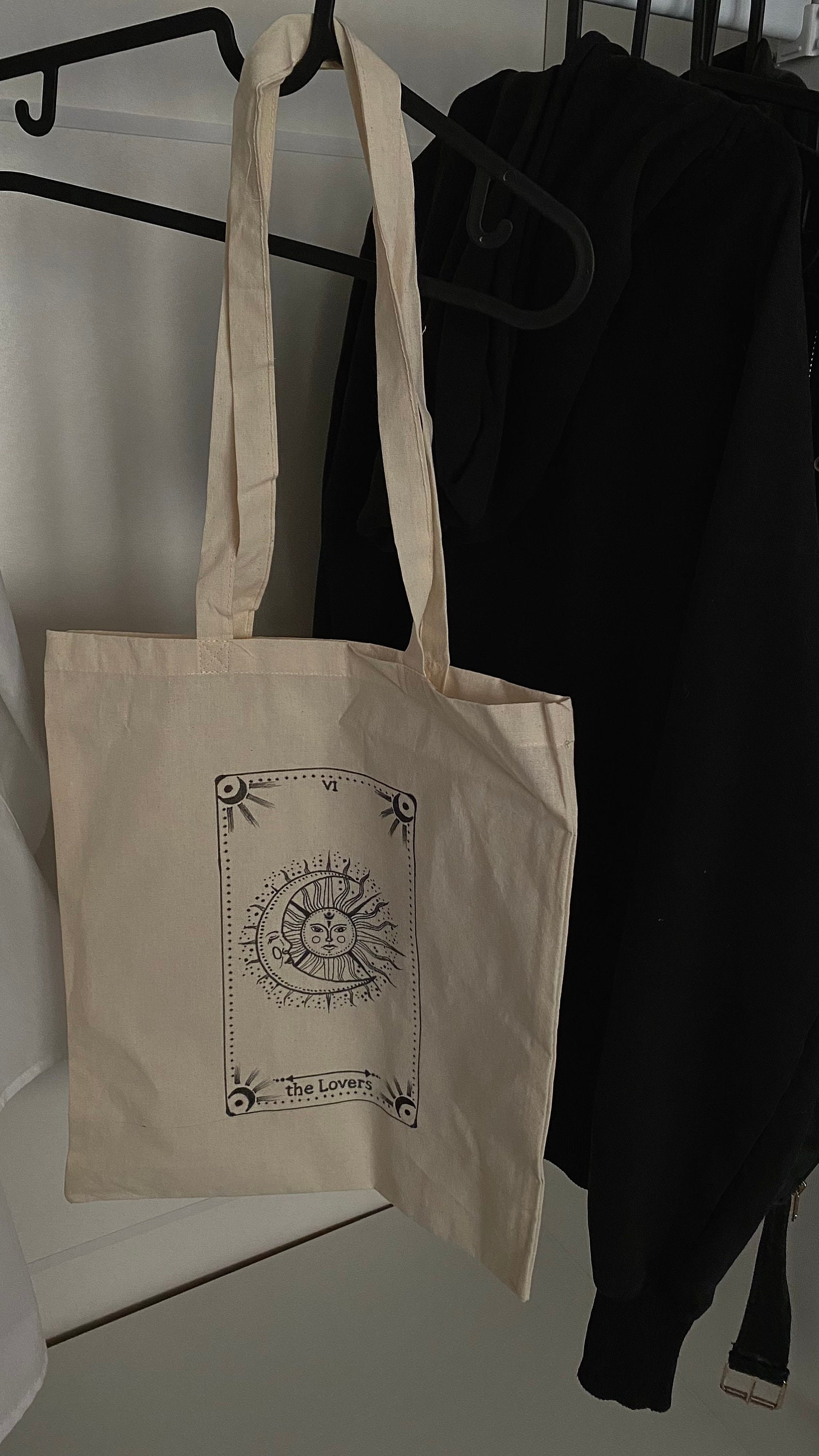 Custom Tarot Card Tote Bag/ the Lovers/ Cotton - Etsy