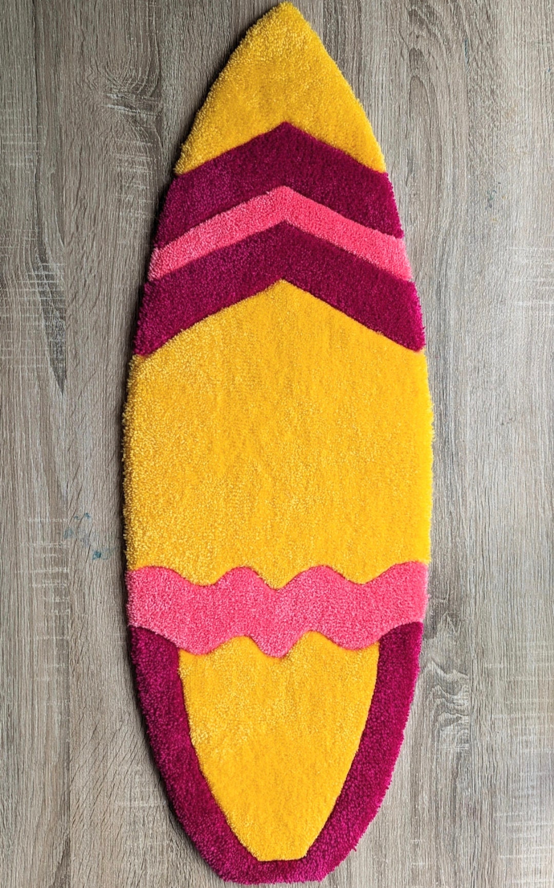 Pink and Yellow Tufting Surf Rug - Etsy