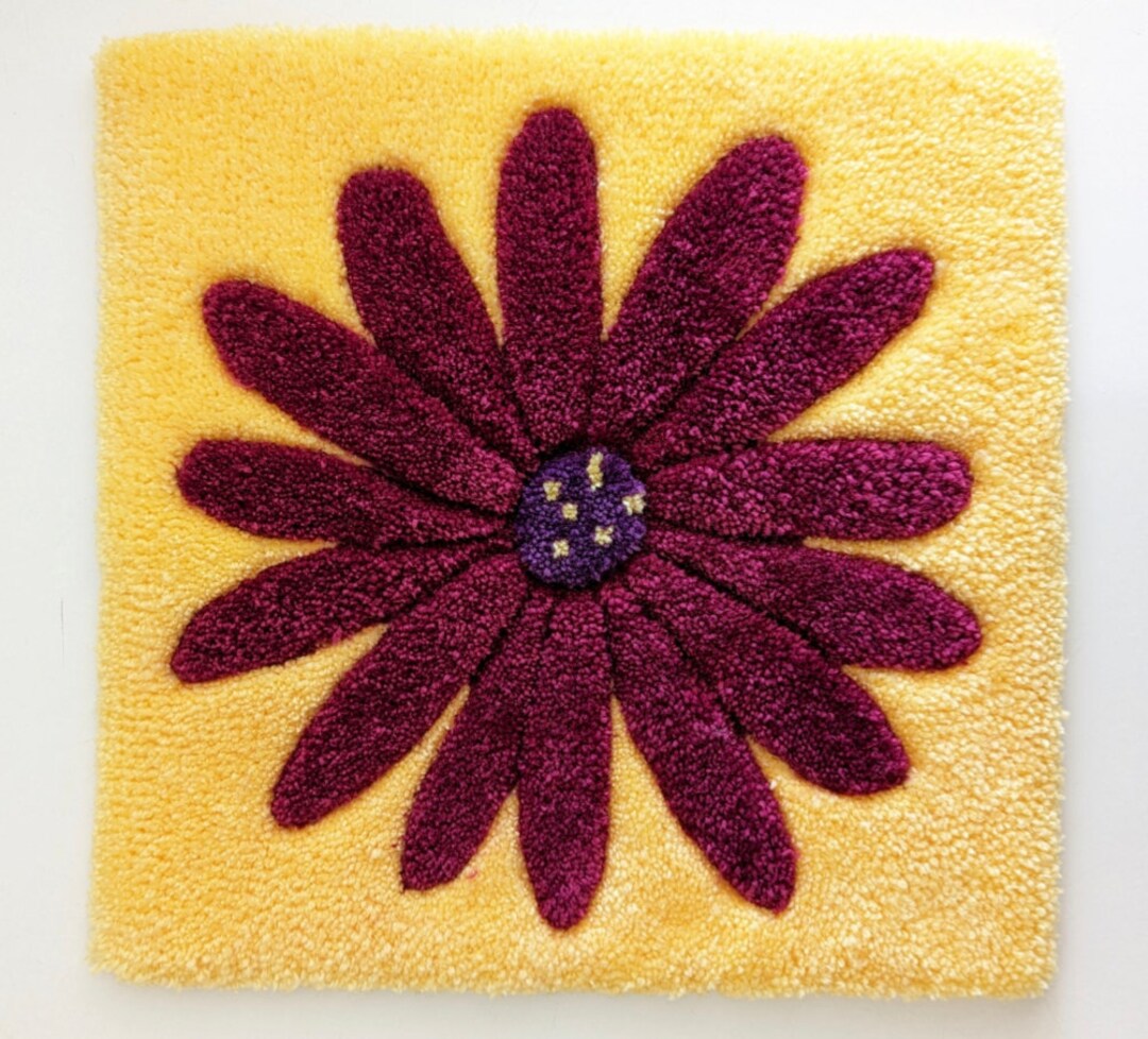Yellow Flower Tufting Rug - Etsy