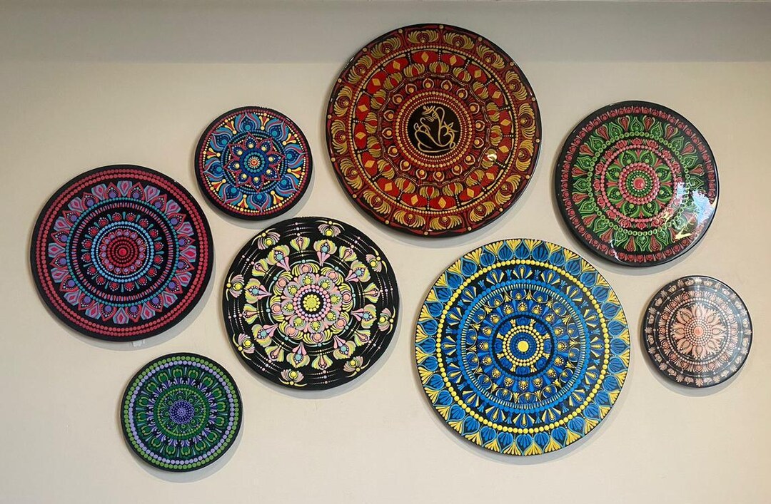 Handmade Mandala Wall Art, Wall Decor, Home Decor Round MDF Mandala ...