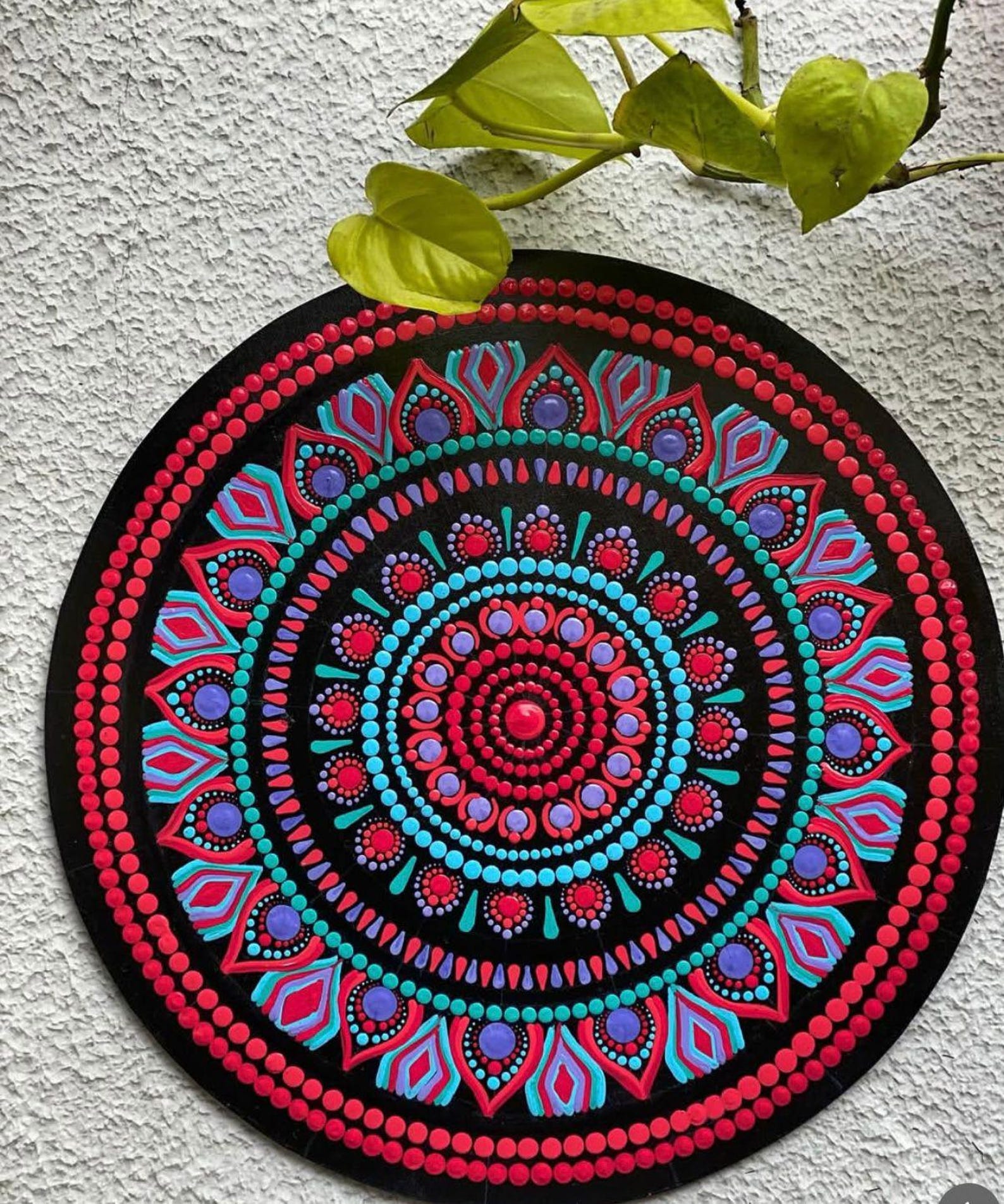 Handmade Mandala Wall Art, Wall Decor, Home Decor Round MDF Mandala ...