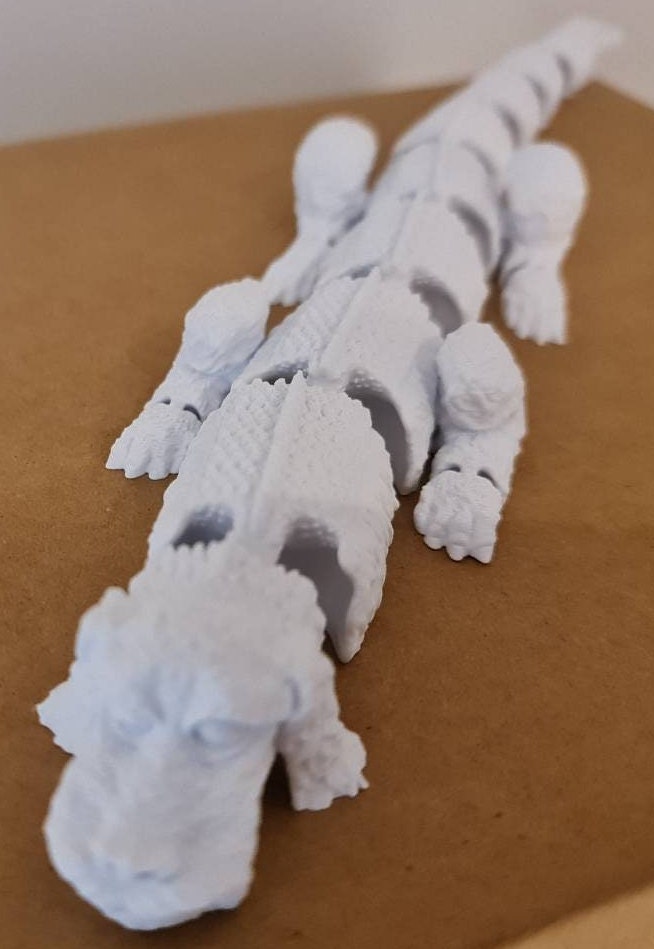 Falkor Inspired Articulated 3D Printed Toy From HEX3D Perfect for Desk ...