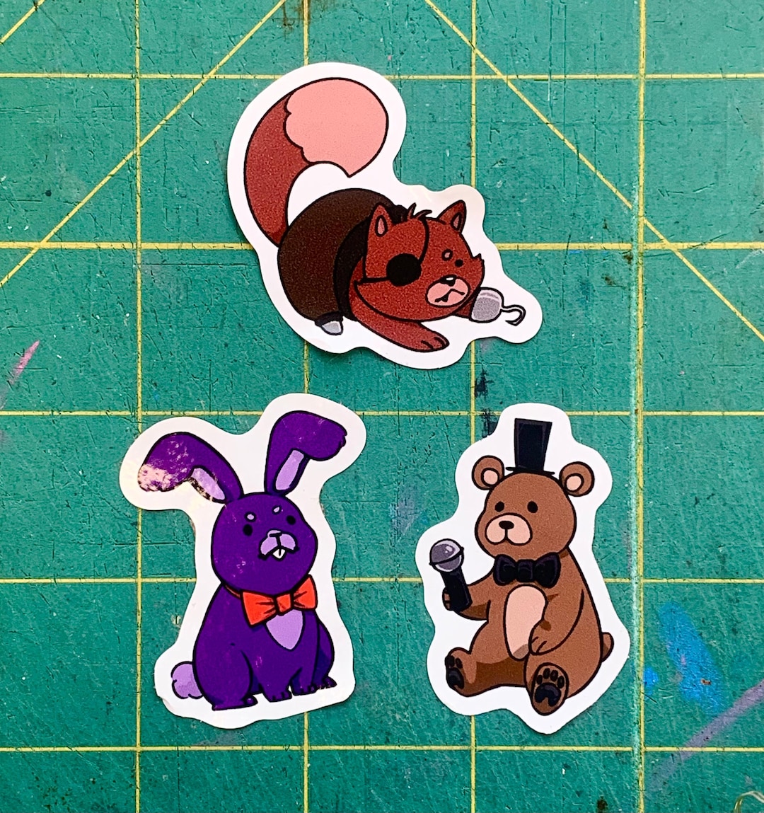 Five Nights at Freddy's Stickers | Freddy Fazbear, Bonnie the Bunny ...