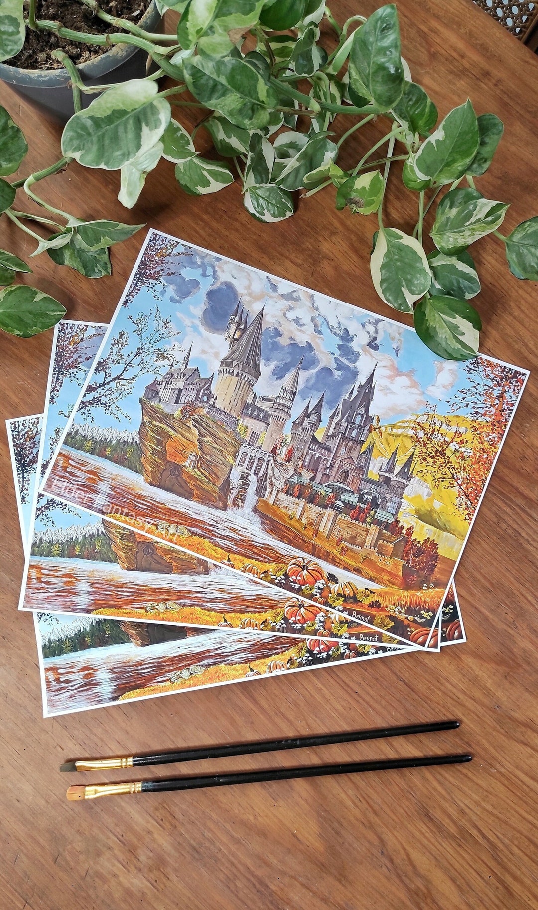 Art Print Hogwarts in the Fall - Etsy