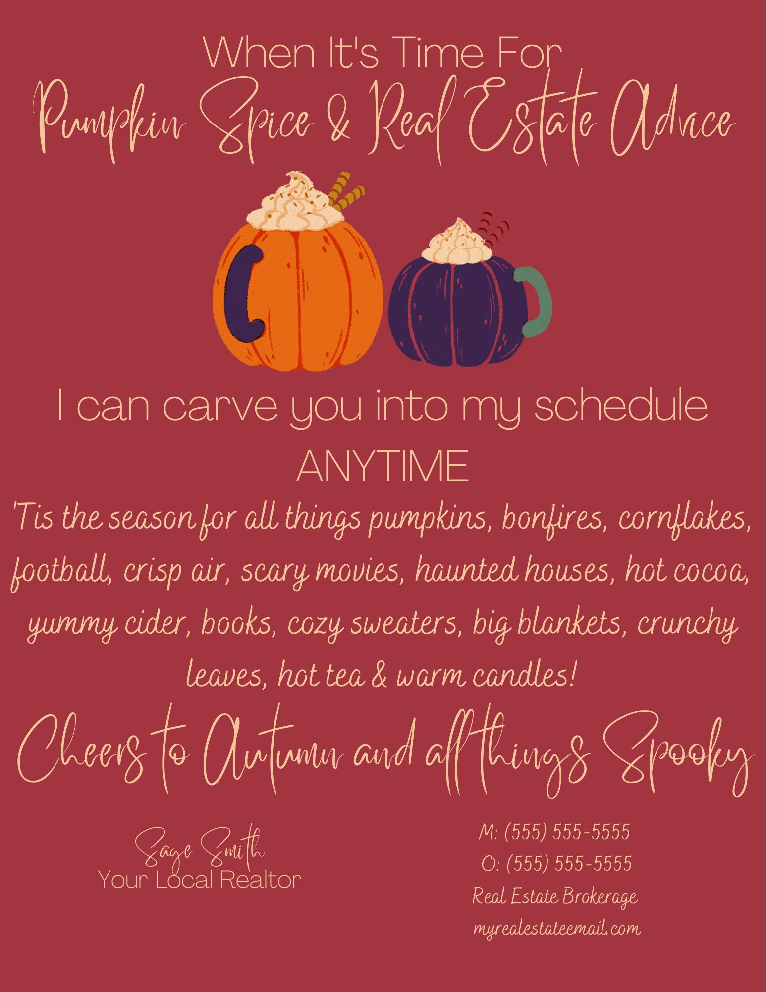 Fall Theme Farming Letter for Realtors and Lenders, Real Estate ...