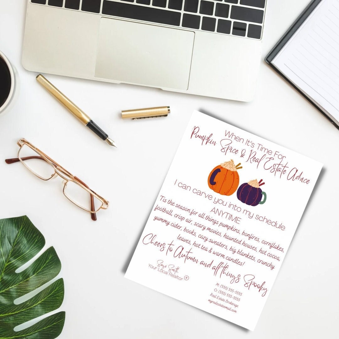 Fall Theme Farming Letter for Realtors and Lenders, Real Estate ...