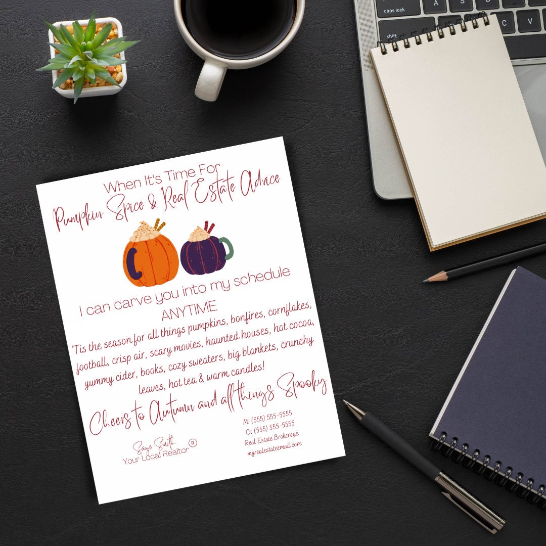 Fall Theme Farming Letter for Realtors and Lenders, Real Estate ...