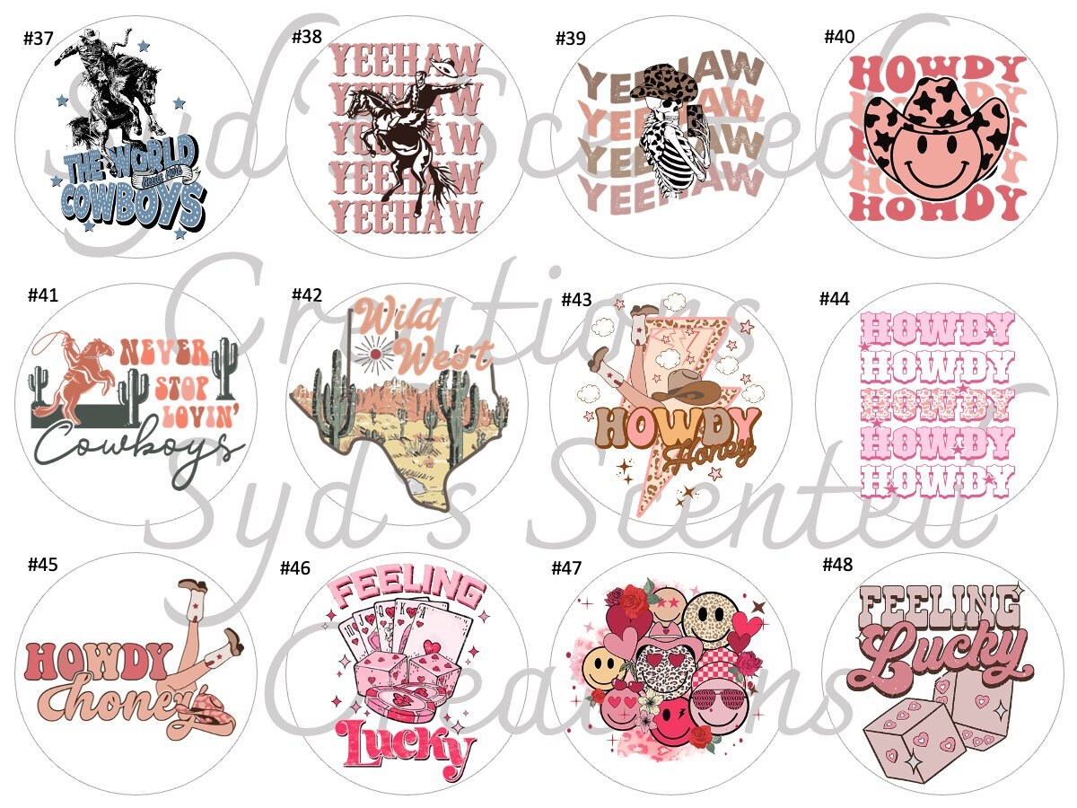 Western Cardstock for Freshies Multiple Sizes Multiple Designs - Etsy