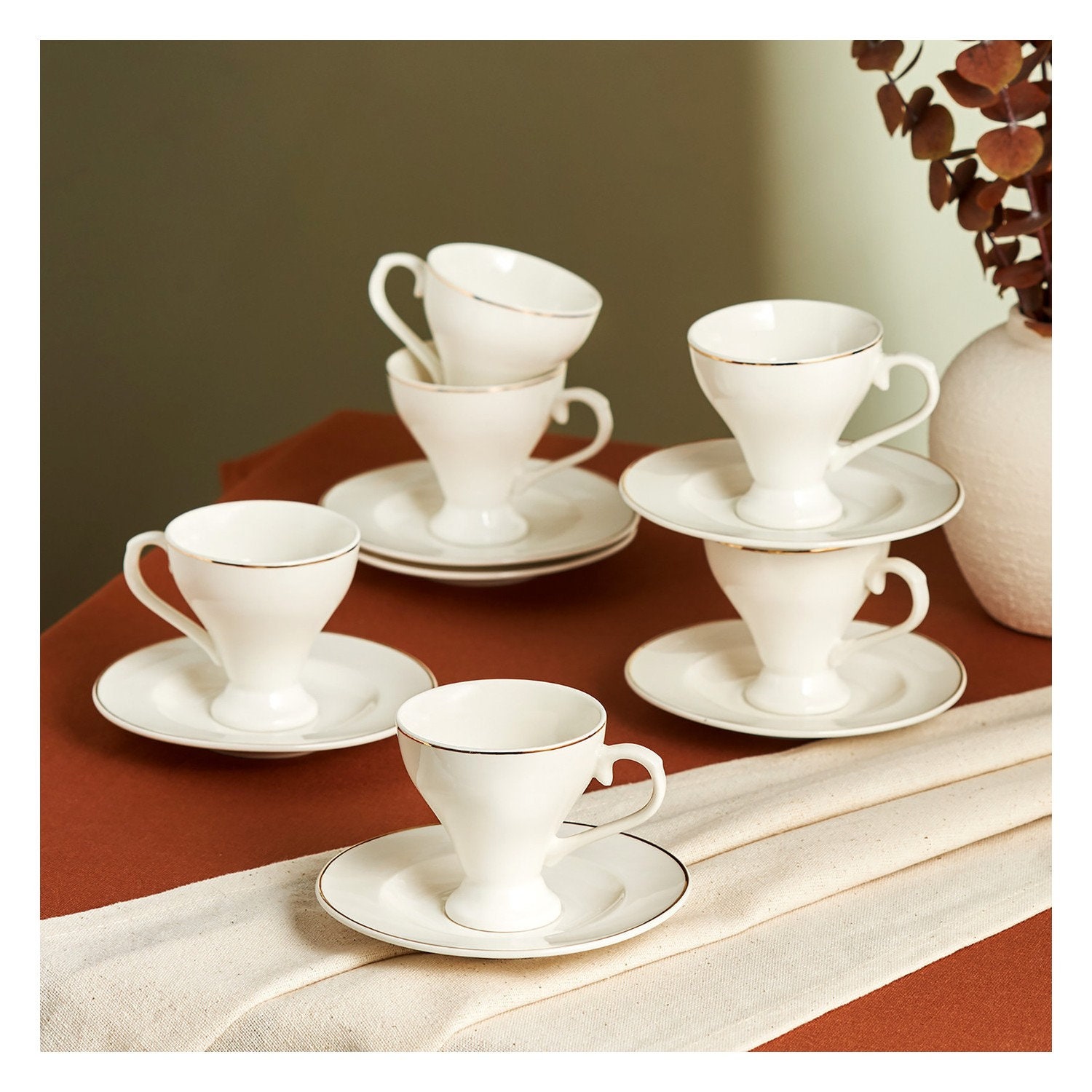 Traditional Arabic Coffee Mugs Set of 6 Lebanese Coffee Cups - Etsy