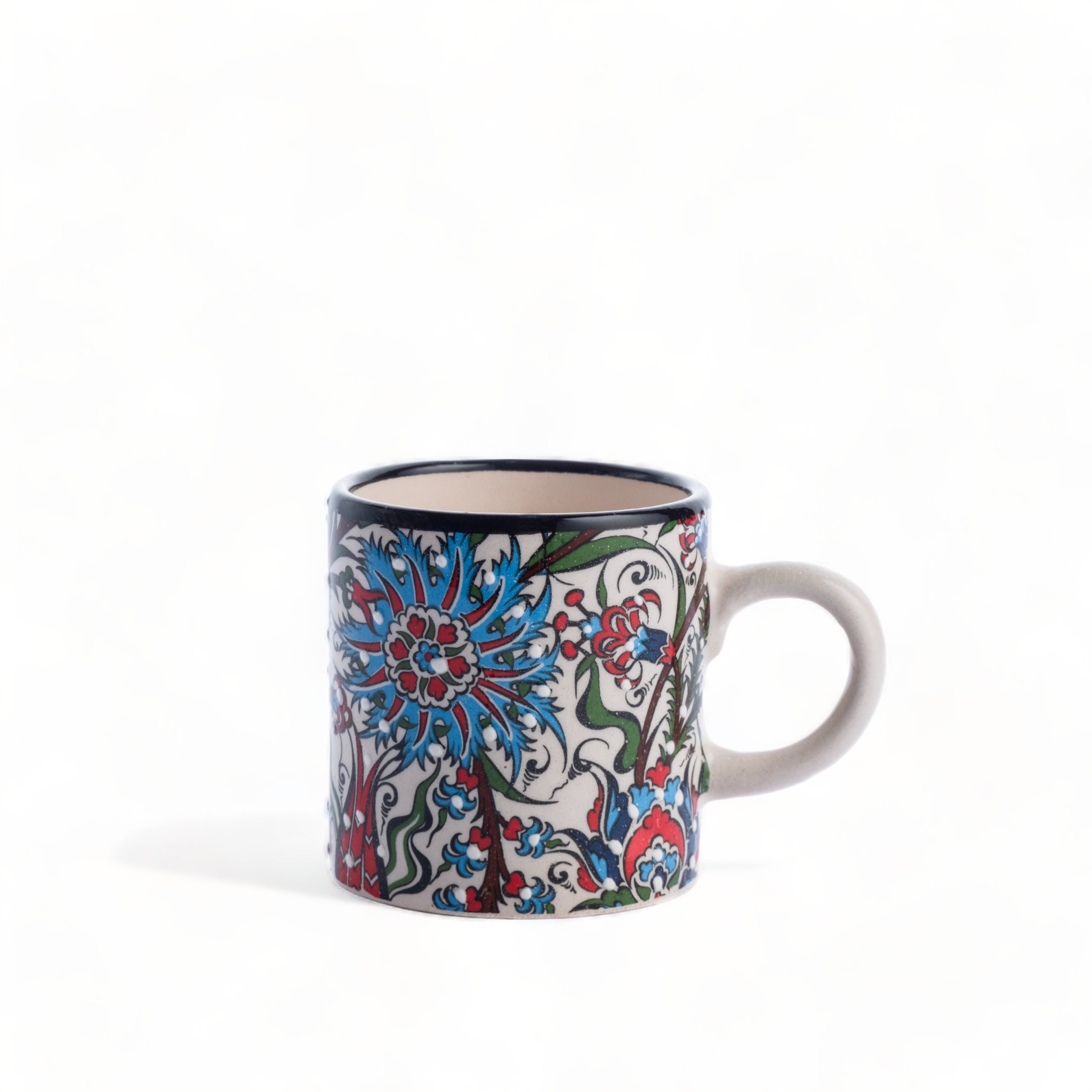 Ceramic Espresso Cups, 5 Oz Espresso Cups Set of 4, Handmade Espresso ...