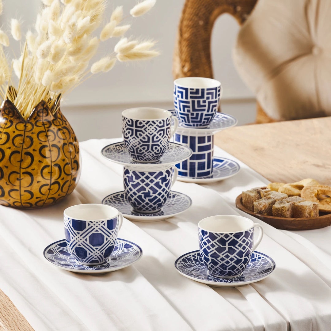 Traditional Lebanese Coffee Set, Espresso Cups Set of 6, Arabic Coffee ...